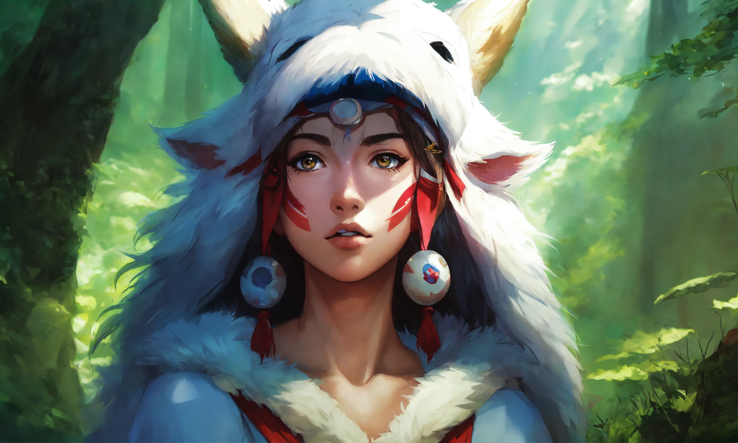 Lexica - Anime illustration of Princess Mononoke from Studio Ghibli, by ...