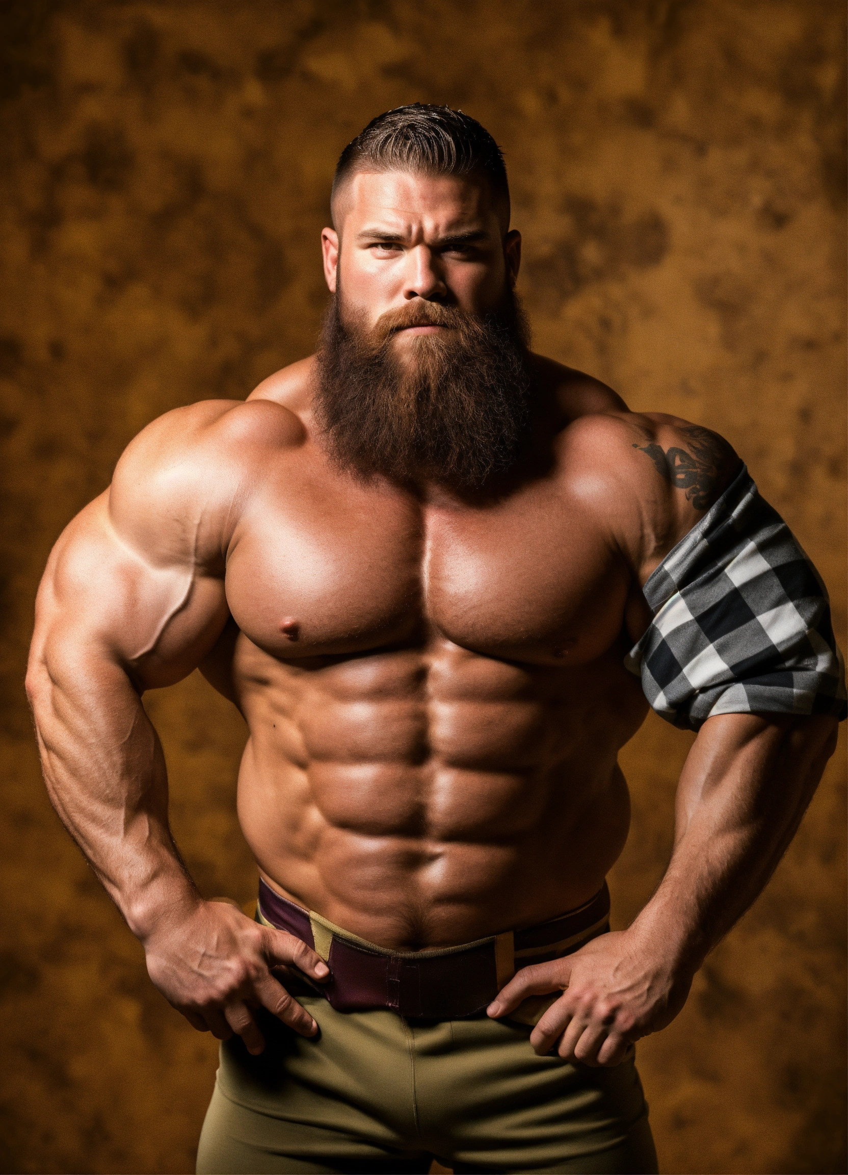 Lexica - 30-year-old wrestler with big muscles, bodybuilder, lumberjack ...