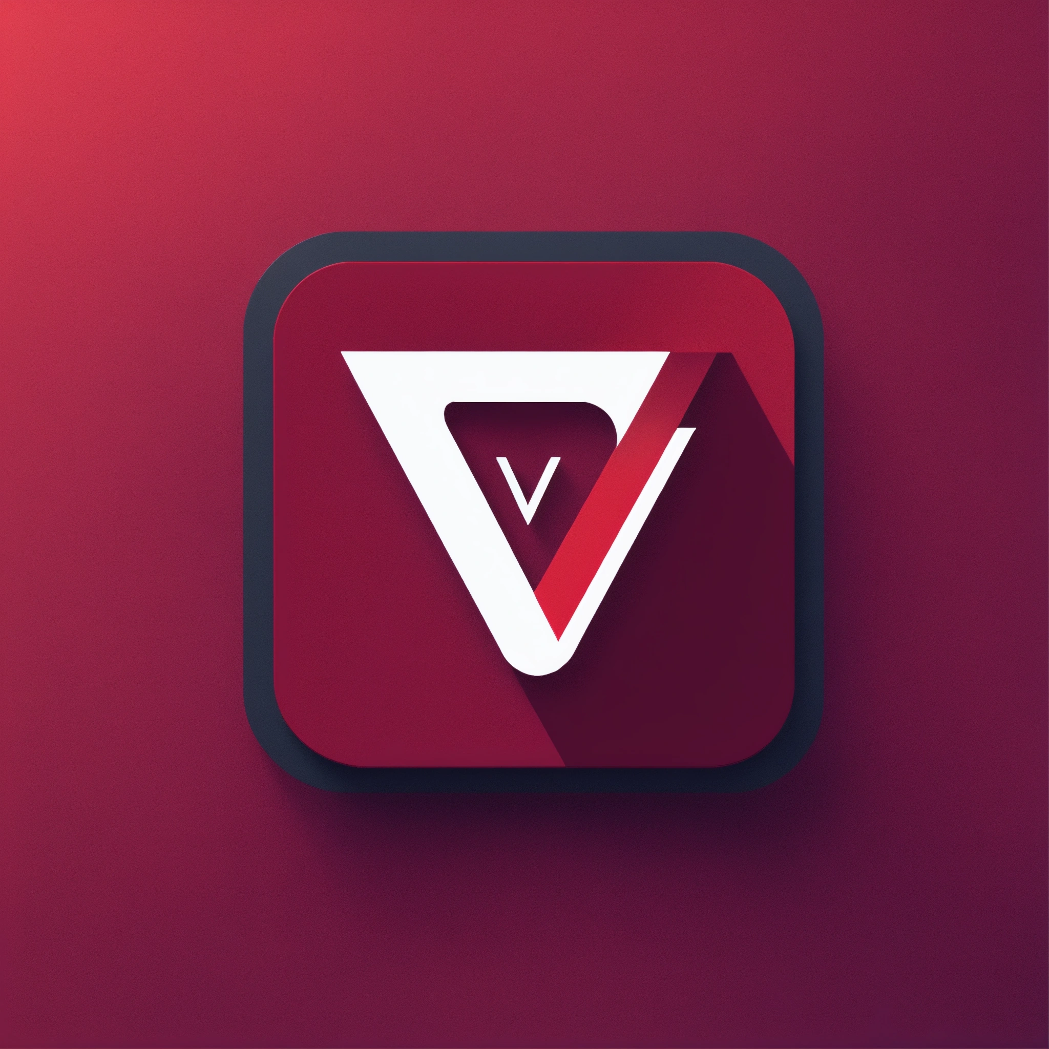 Lexica - Icon of an app with a "V" in front and a plain background with ...