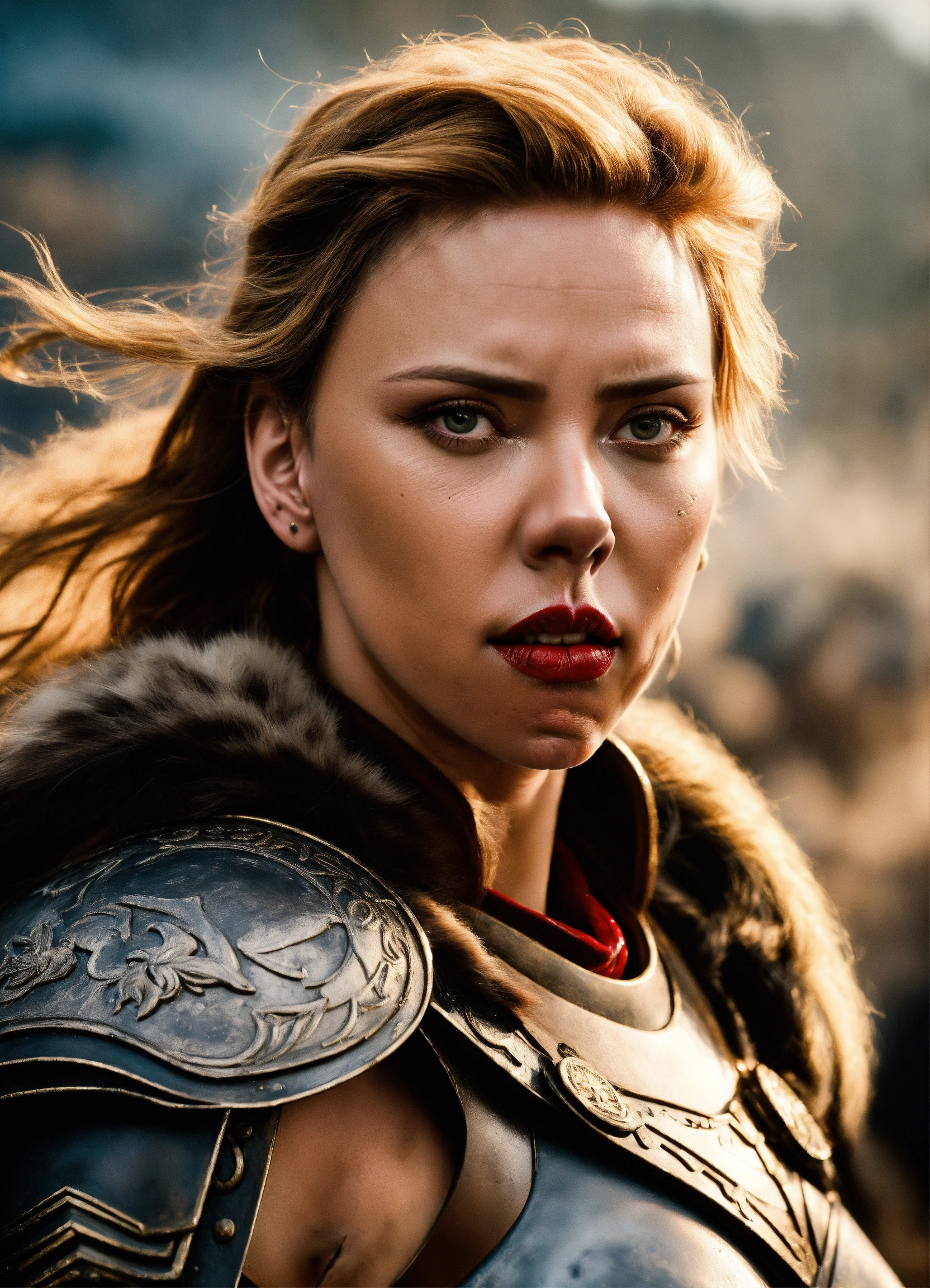 Lexica - Photo quality portrait of Scarlett Johansson as Norse Valkyrie ...