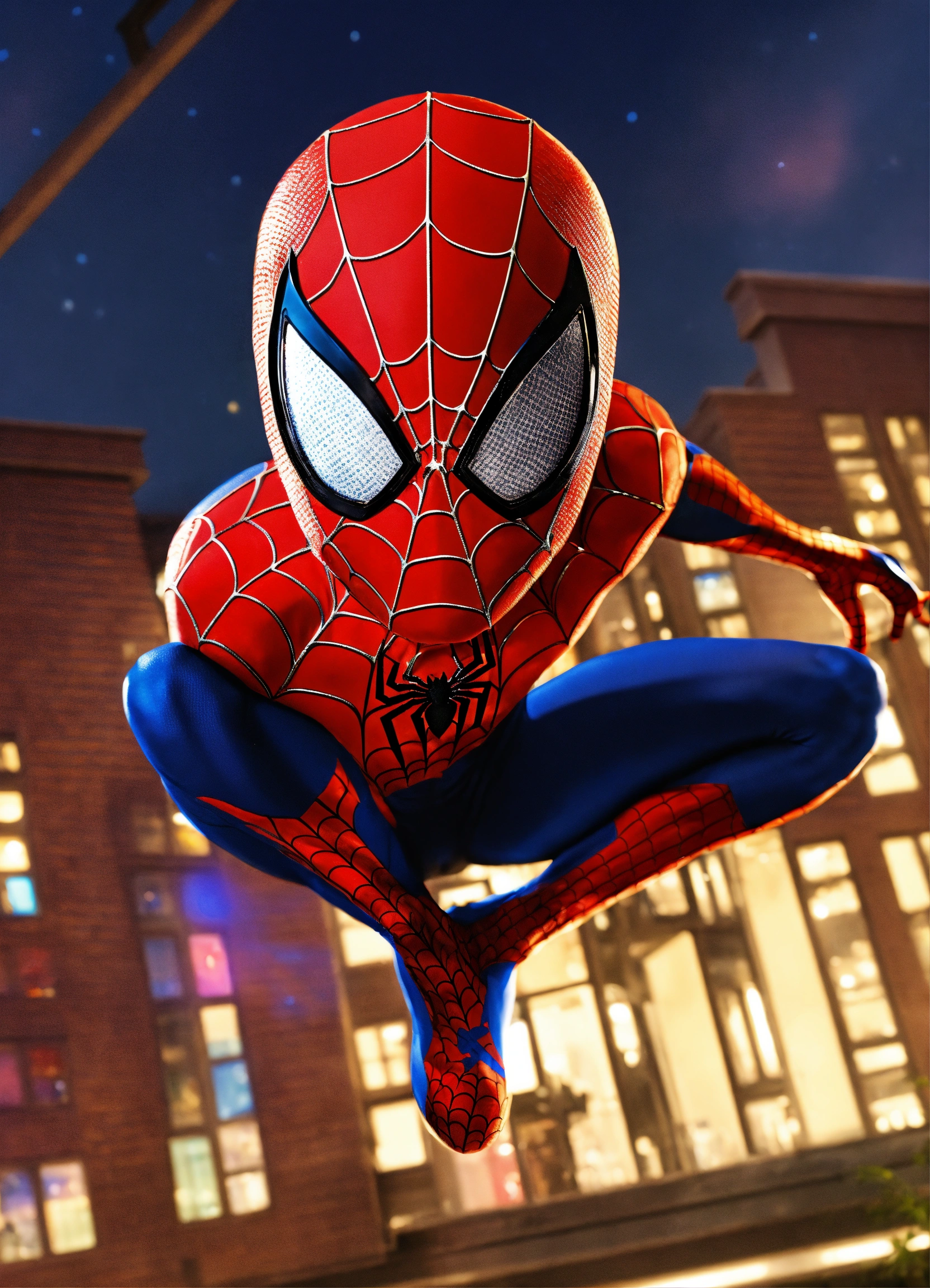 Lexica - Spiderman has a spider on his cheek
