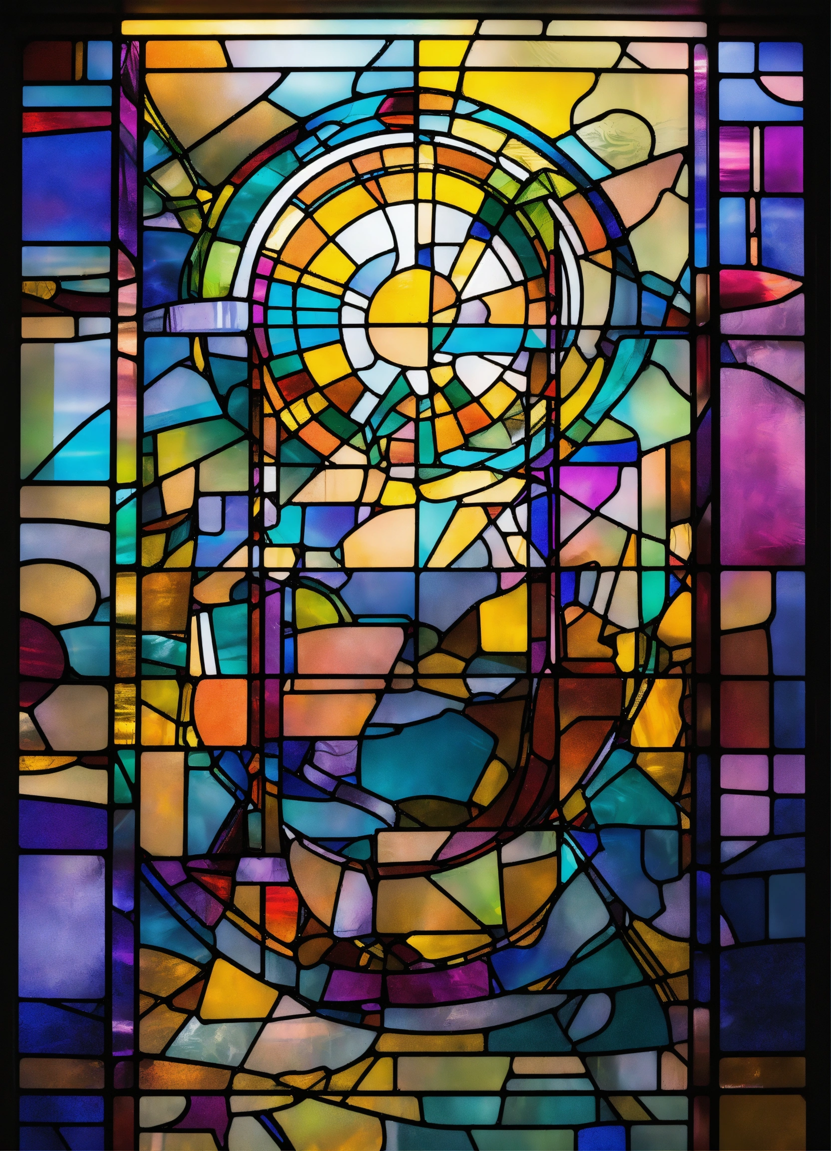 Lexica - Stained glass, abstract graffiti tag brush comic art. Comic ...