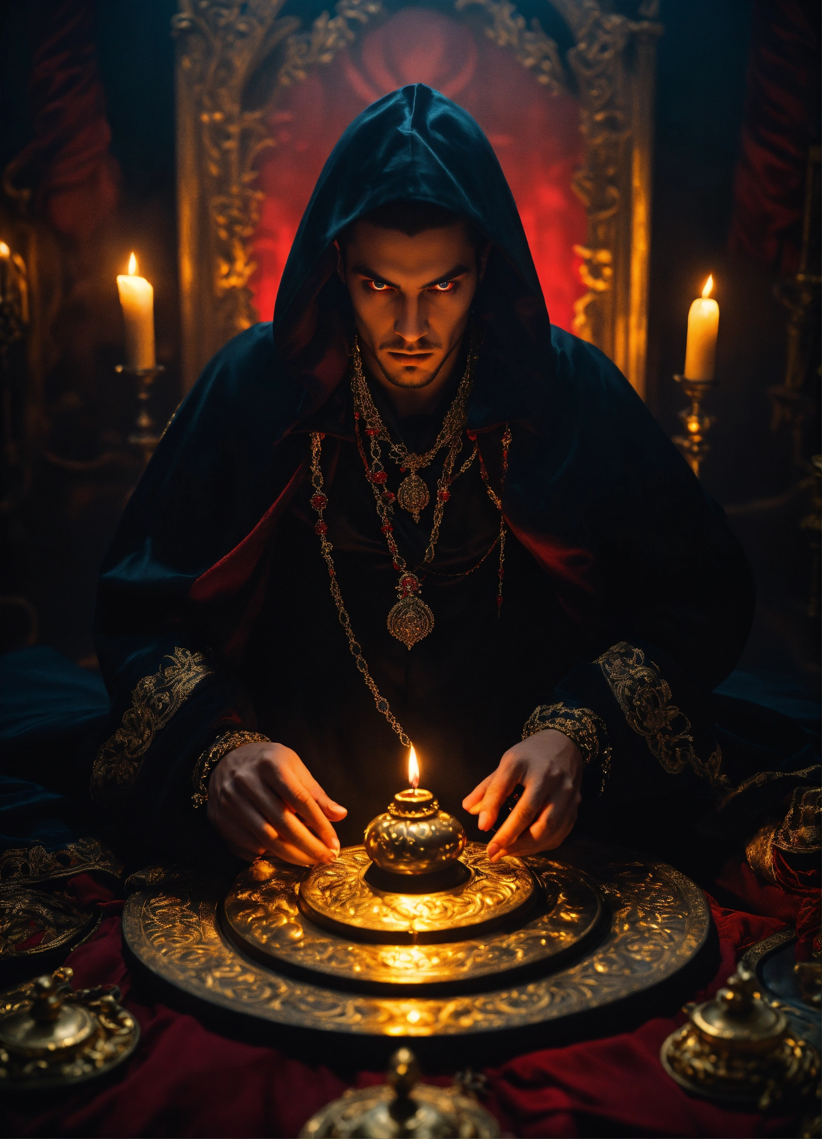 Lexica - Sinister and dramatic portrait of a young handsome french evil ...