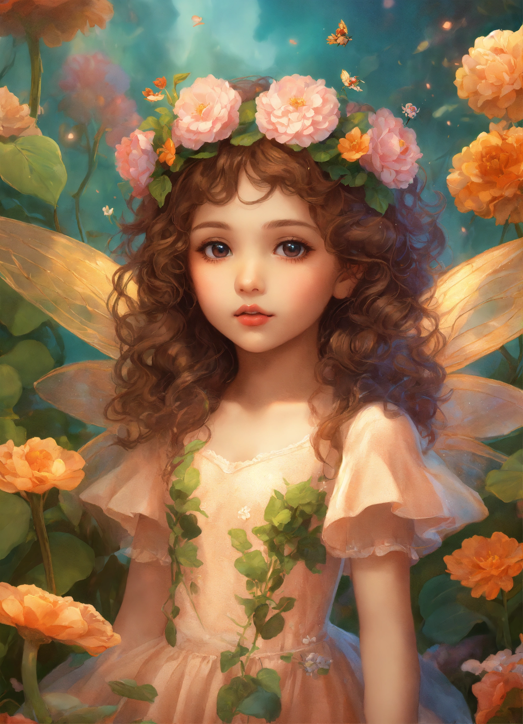 Lexica - Portrait and shot full body of a very cute glad fairy chibi ...