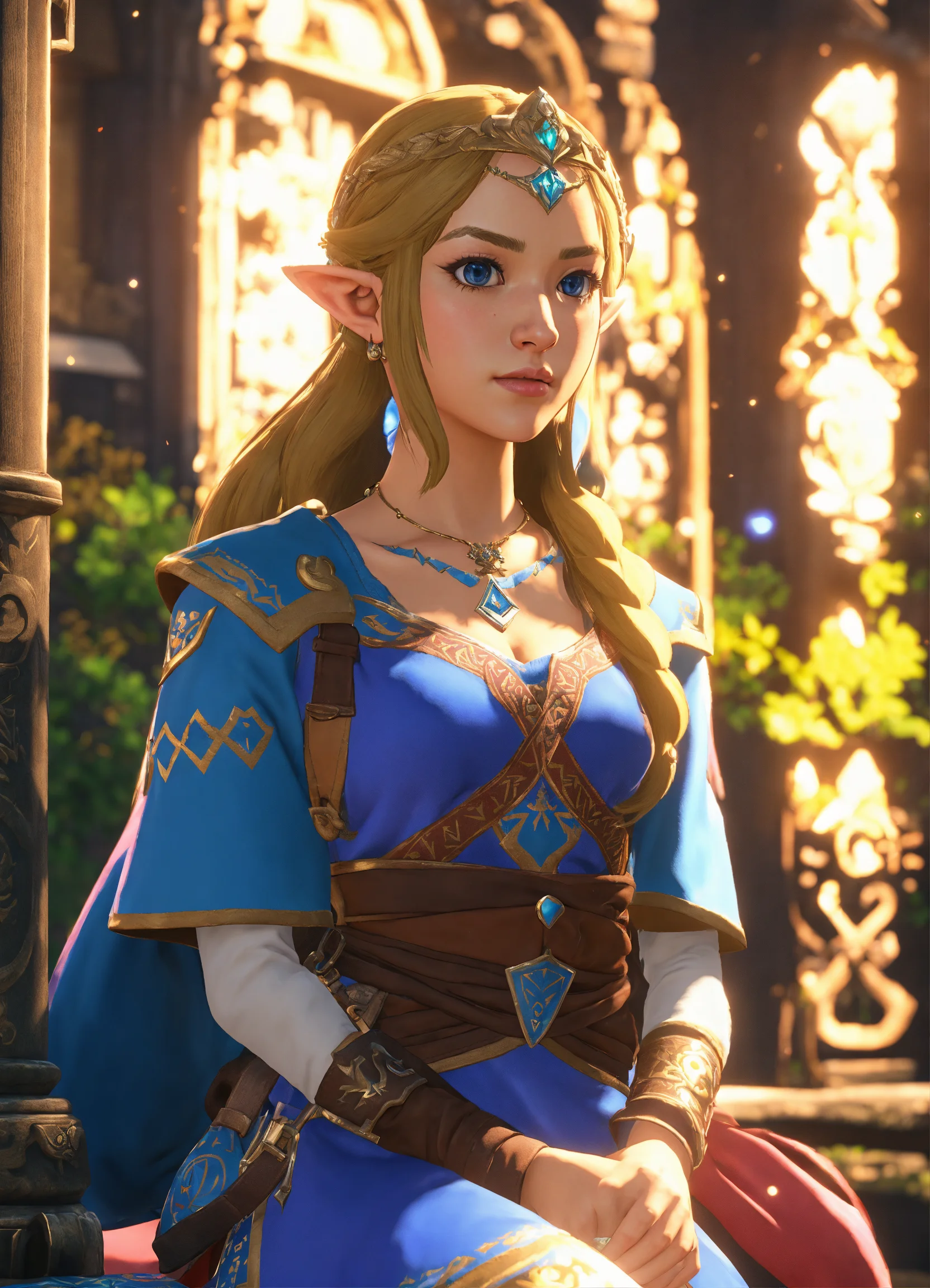 Lexica - Portrait of Princess Zelda from Breath of the Wild, on the ...