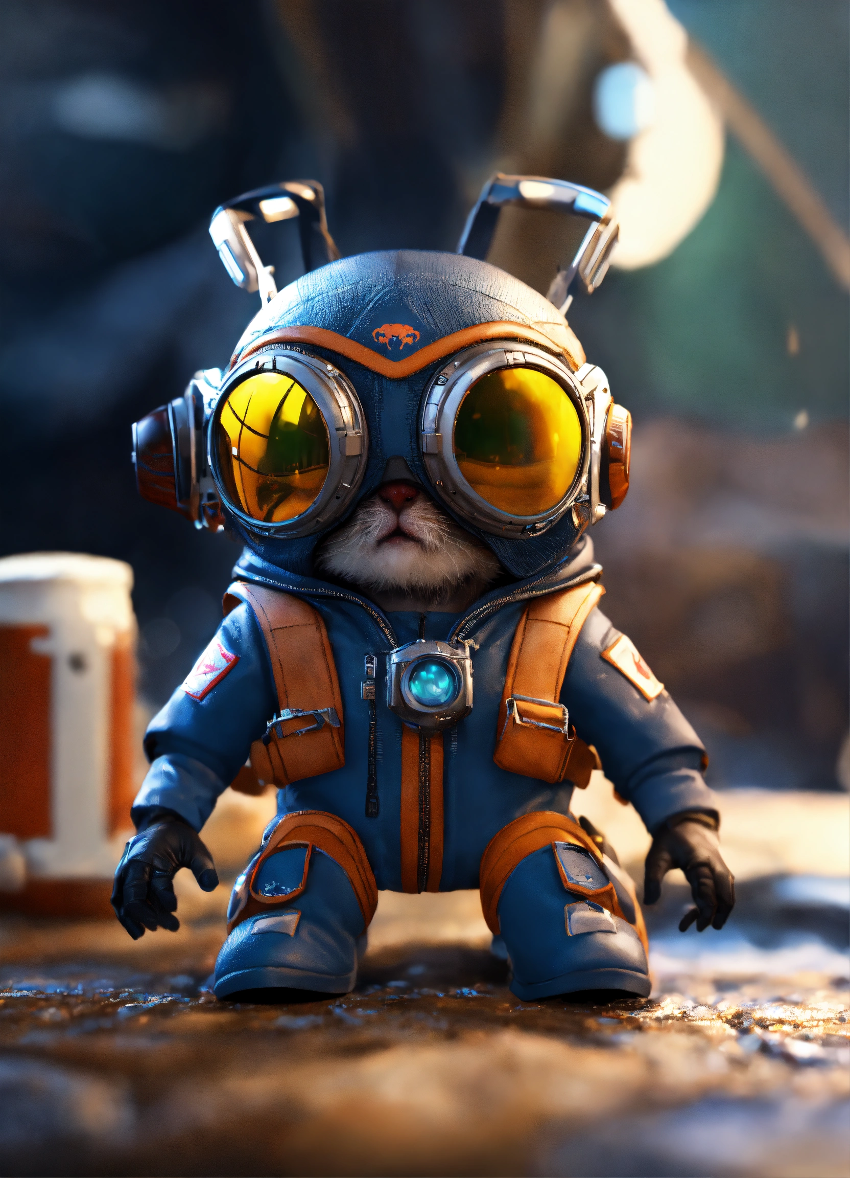 Lexica - A cute spider pilot, wearing aviation googles, unreal engine ...