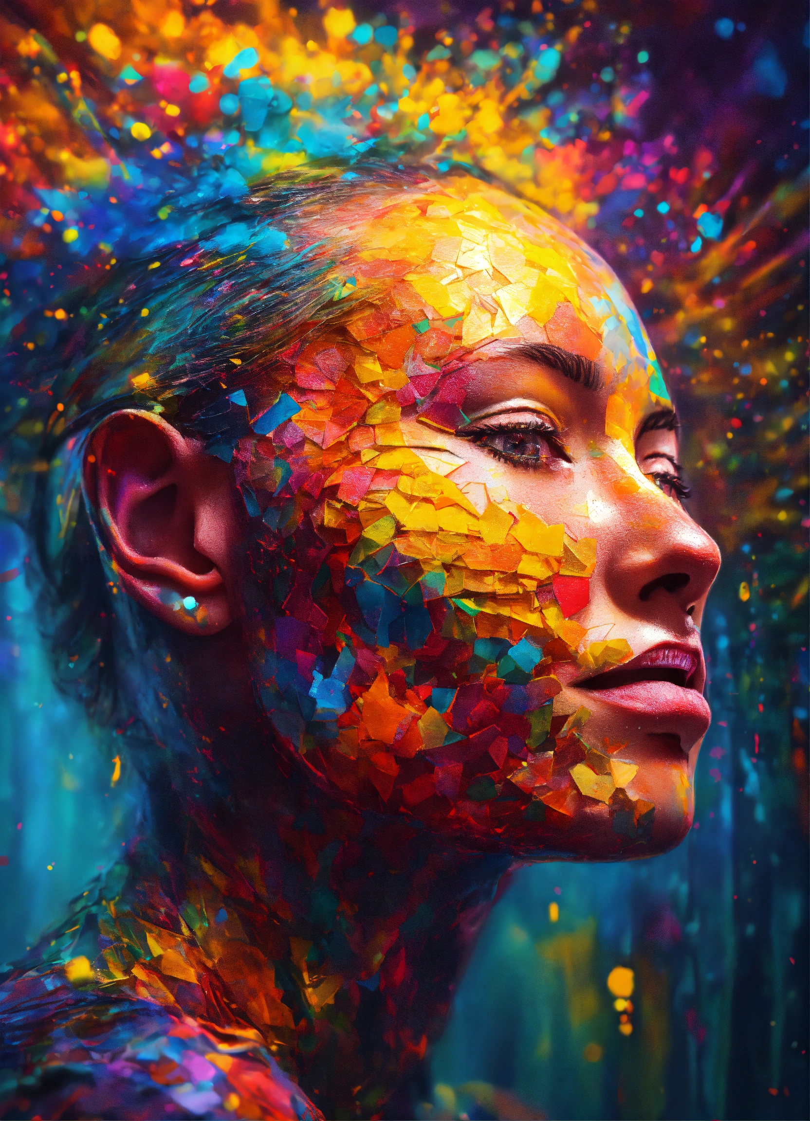 Lexica - Create an image portraying a person shedding their old self ...