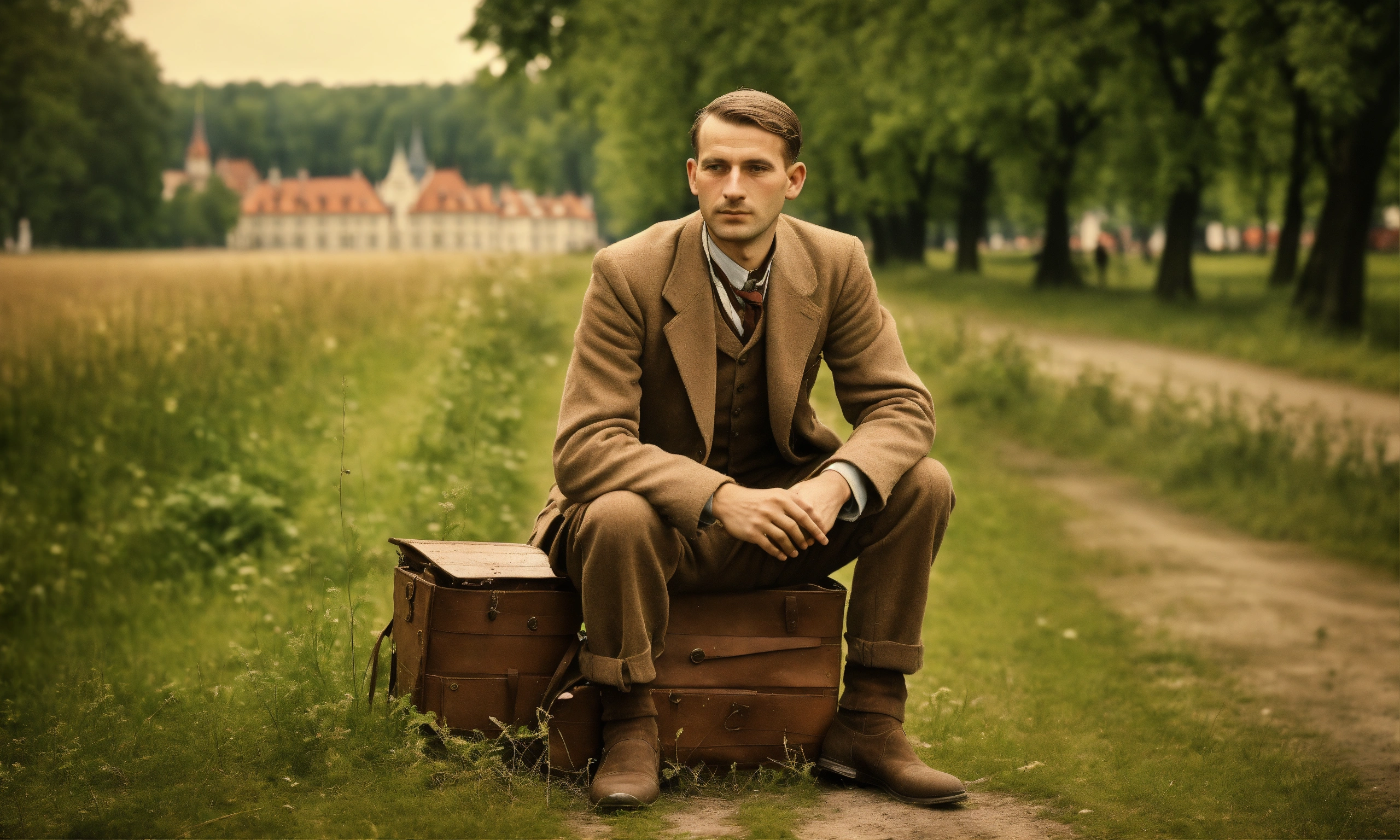 Lexica - Poland poor man age 30,1920-1930 on streen in Warshaw. Retro ...