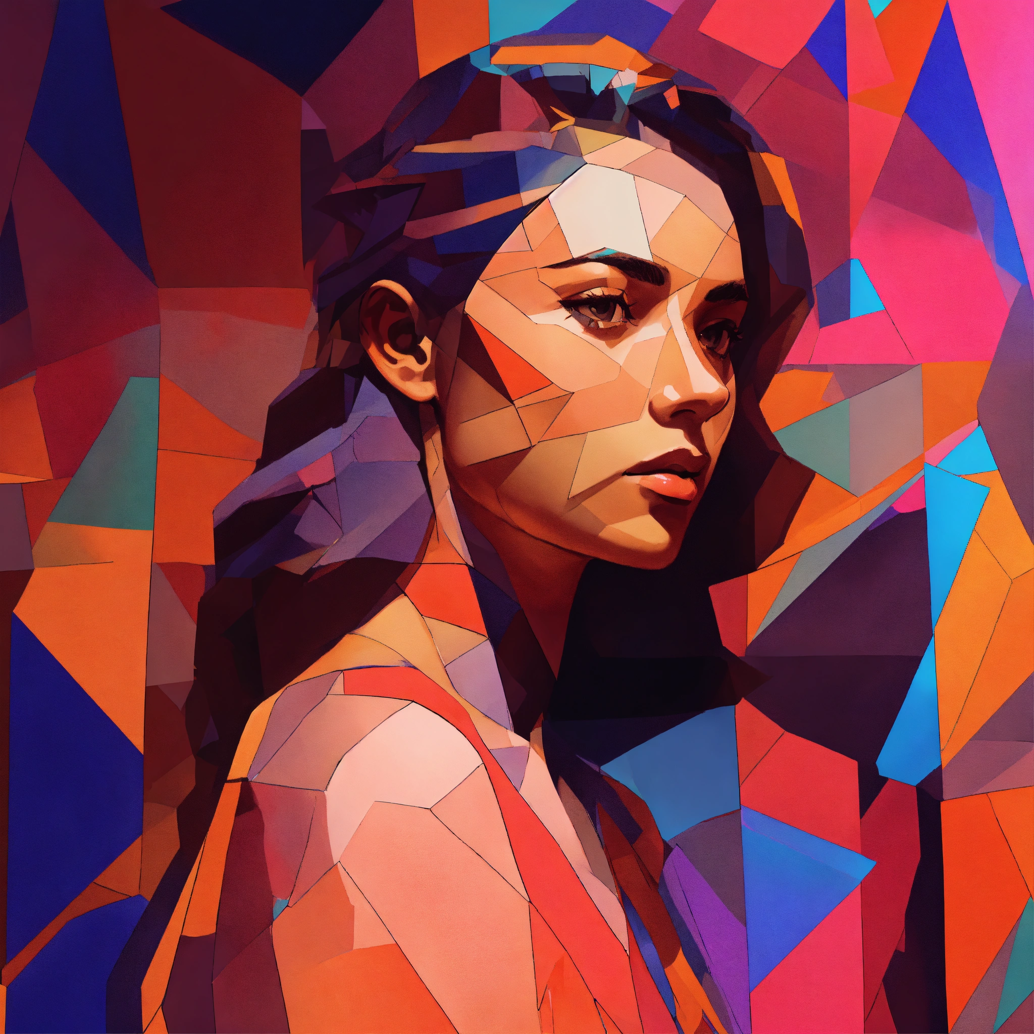 Lexica - Close up of genz female life drawing poseur gazing, art pose ...