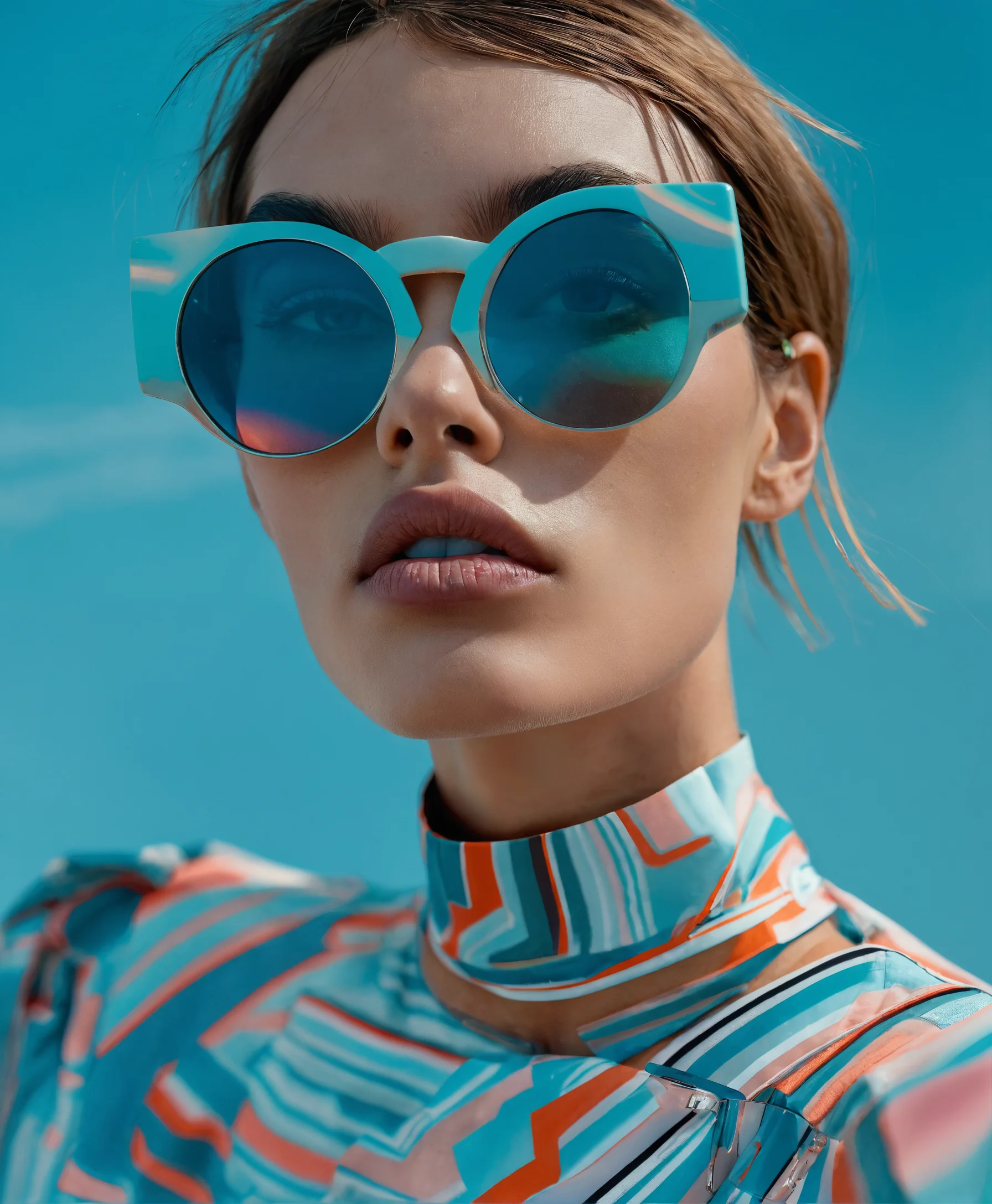 Lexica - Portrait of a French supermodel straight focus, wearing pastel ...