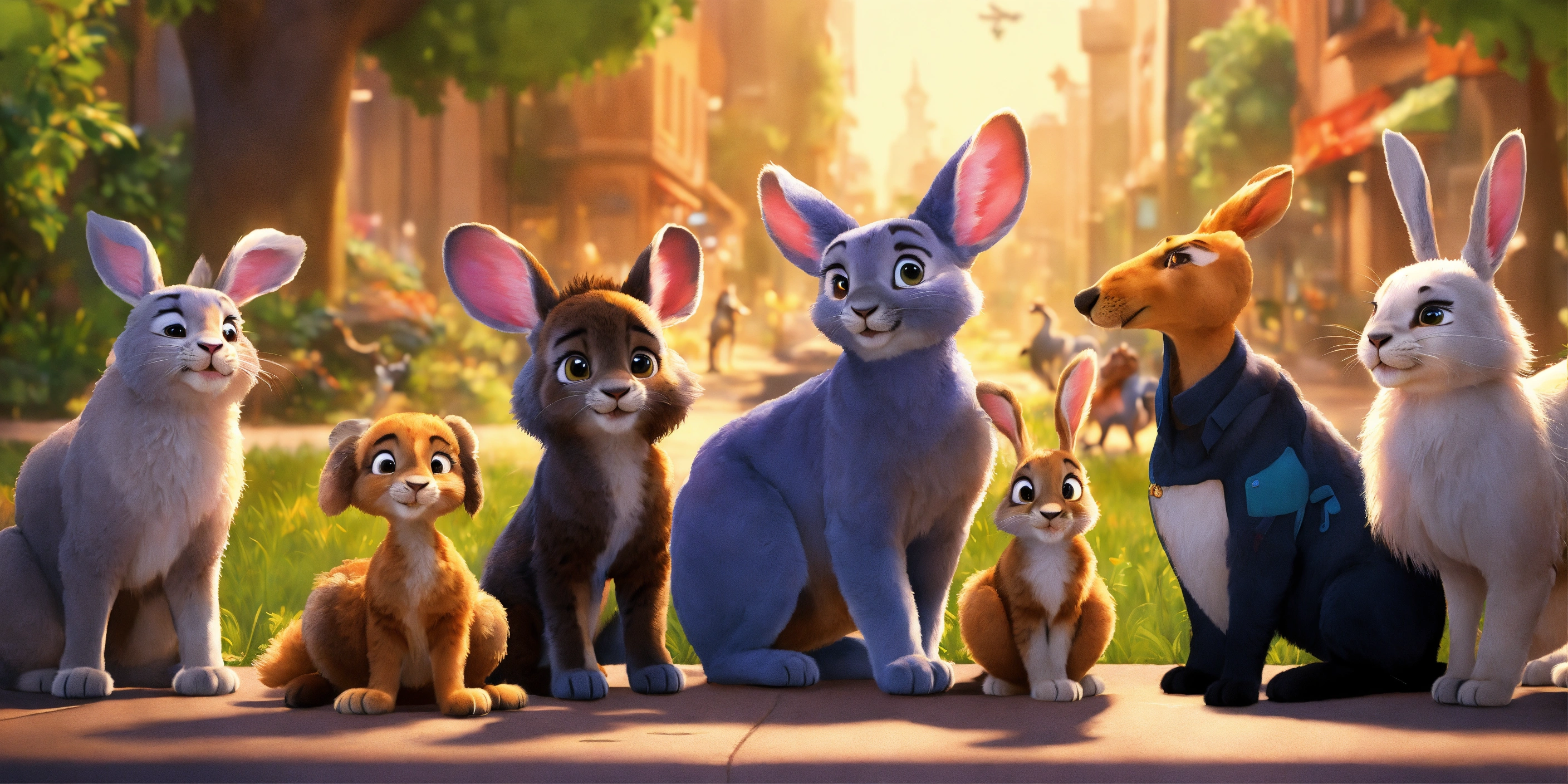 Lexica - Medium Digital Art Subject A group of realistic animals ...