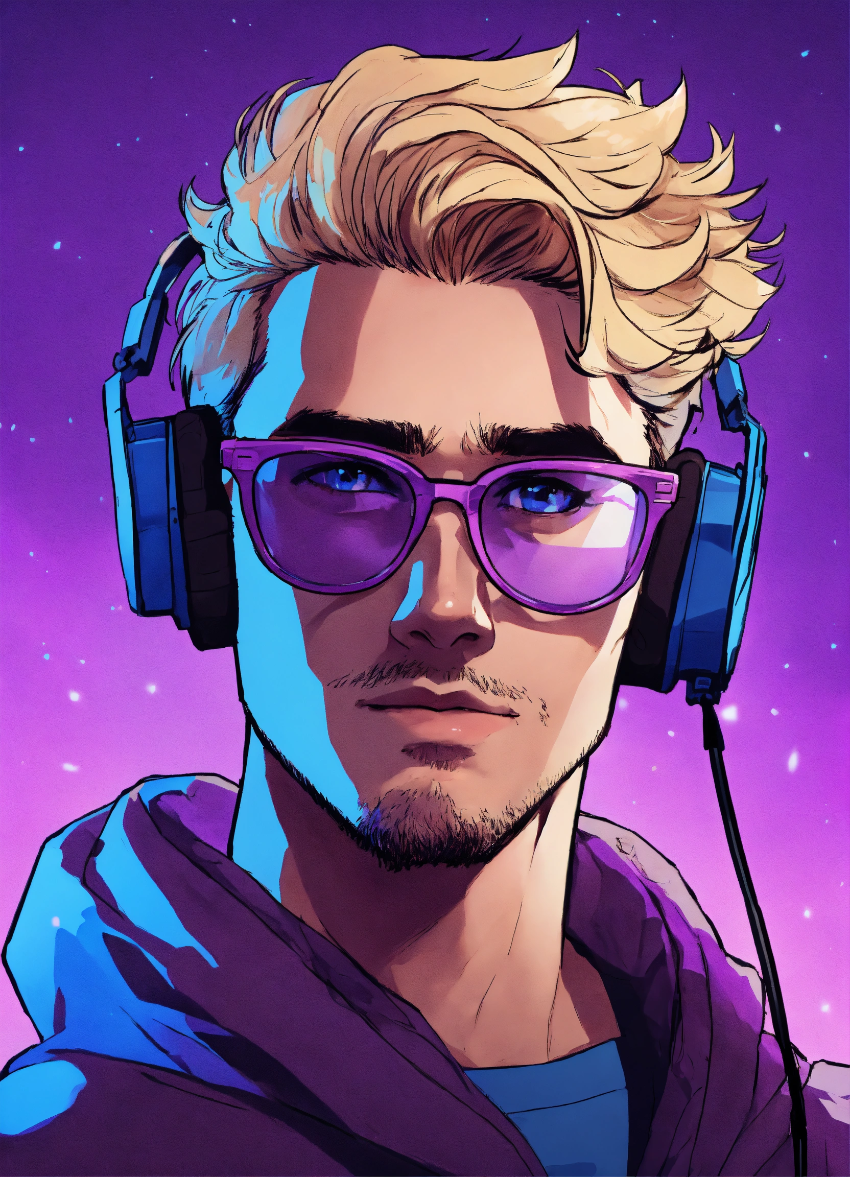 Lexica - A male gaming streamer, blonde hair, no facial hair, short ...