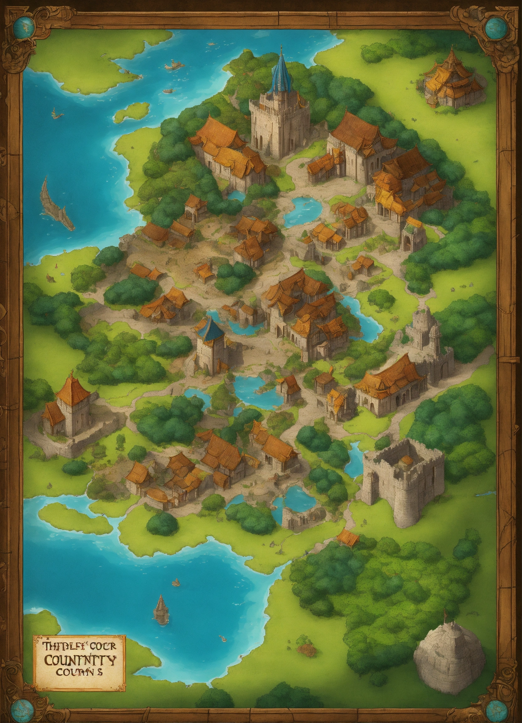 Lexica - An illustrated fantasy country map for tabletop game, city ...
