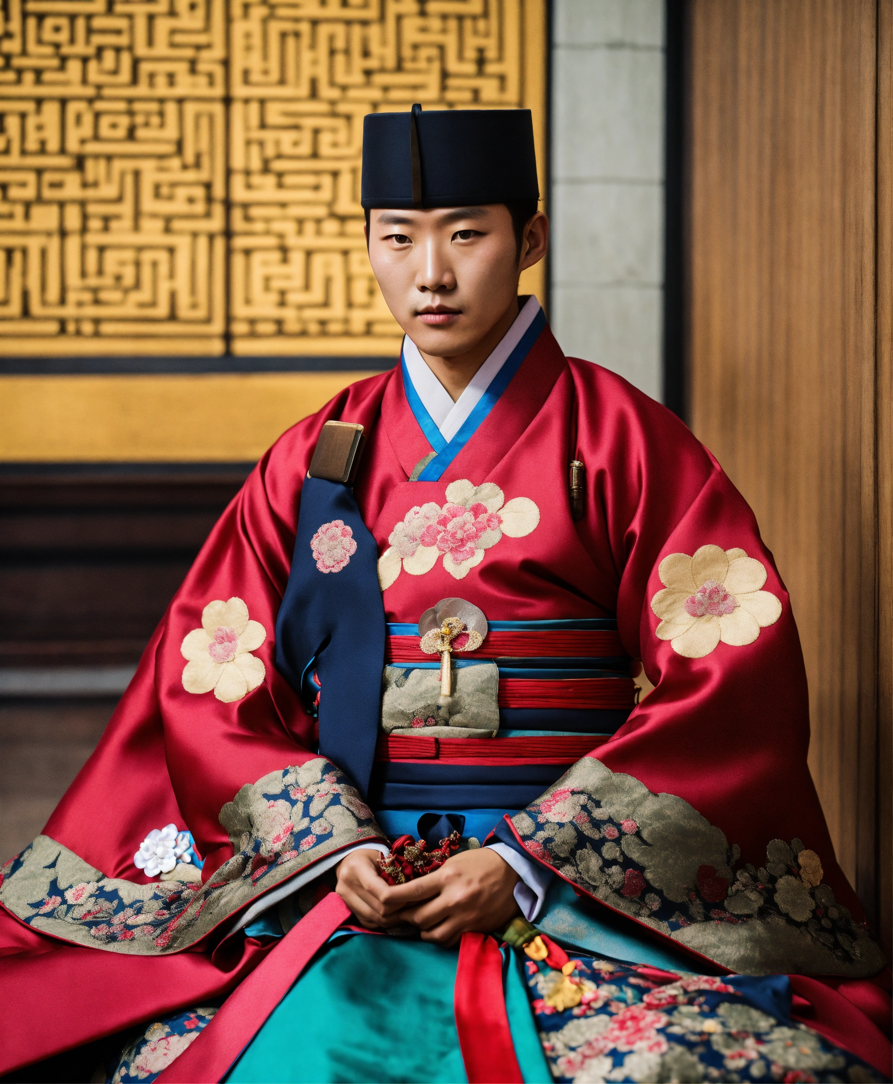 Lexica - A soldier from the Joseon era wearing a hanbok.