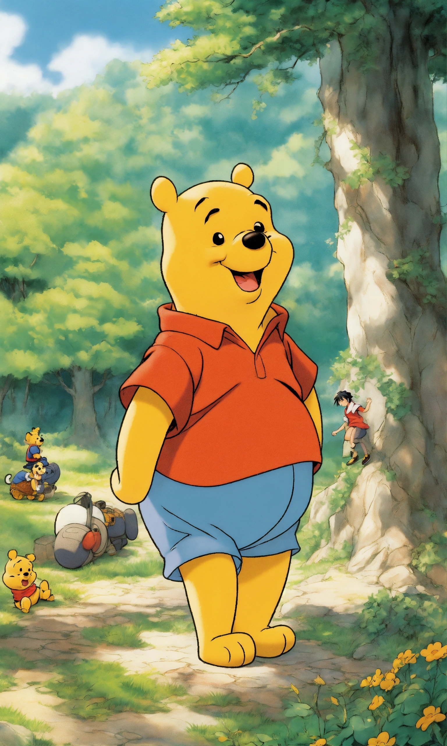 Lexica - 1990s anime Winnie the Pooh, full detailed eyes, Toriyama ...