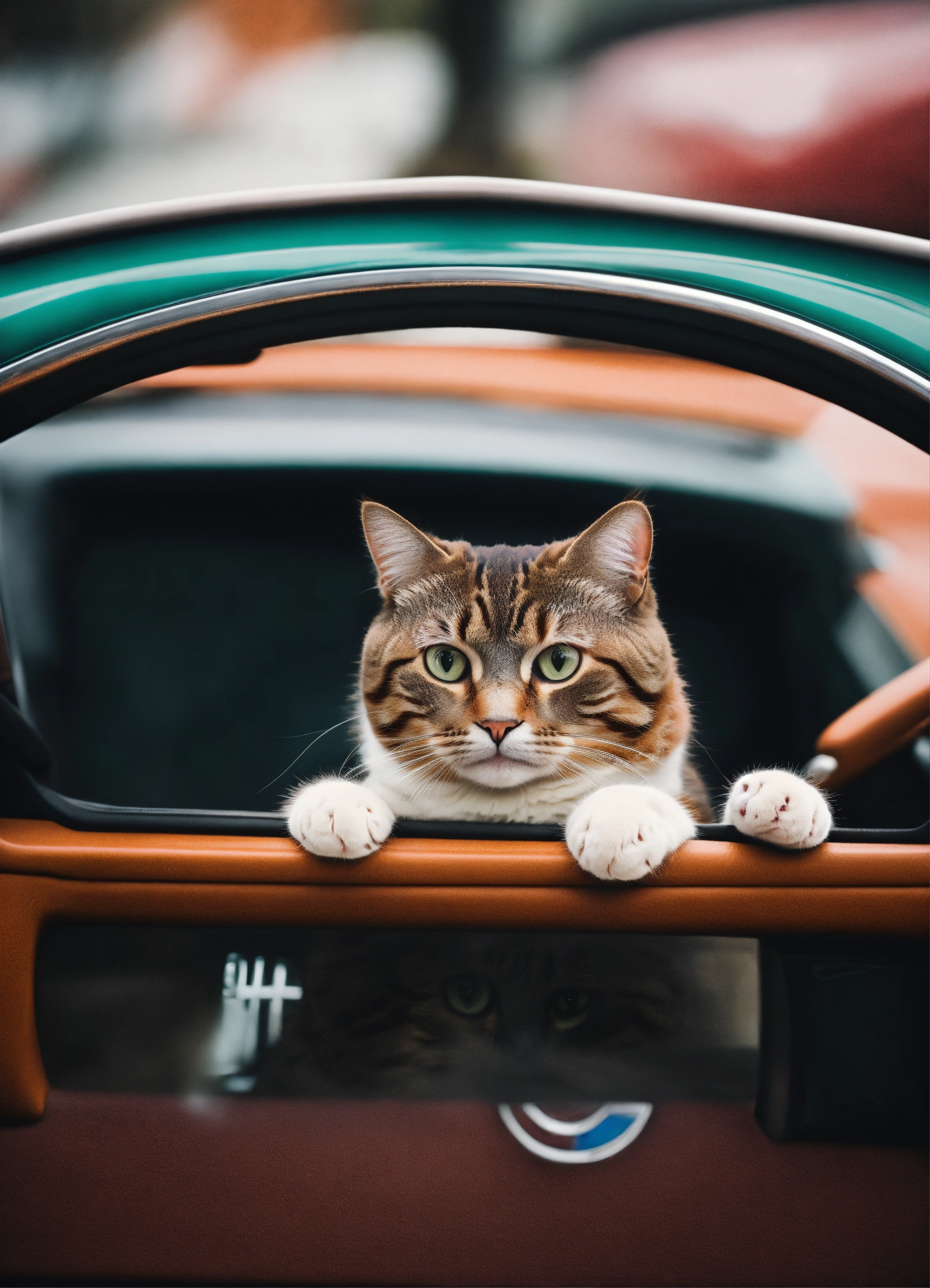 Lexica - Cat driving a car