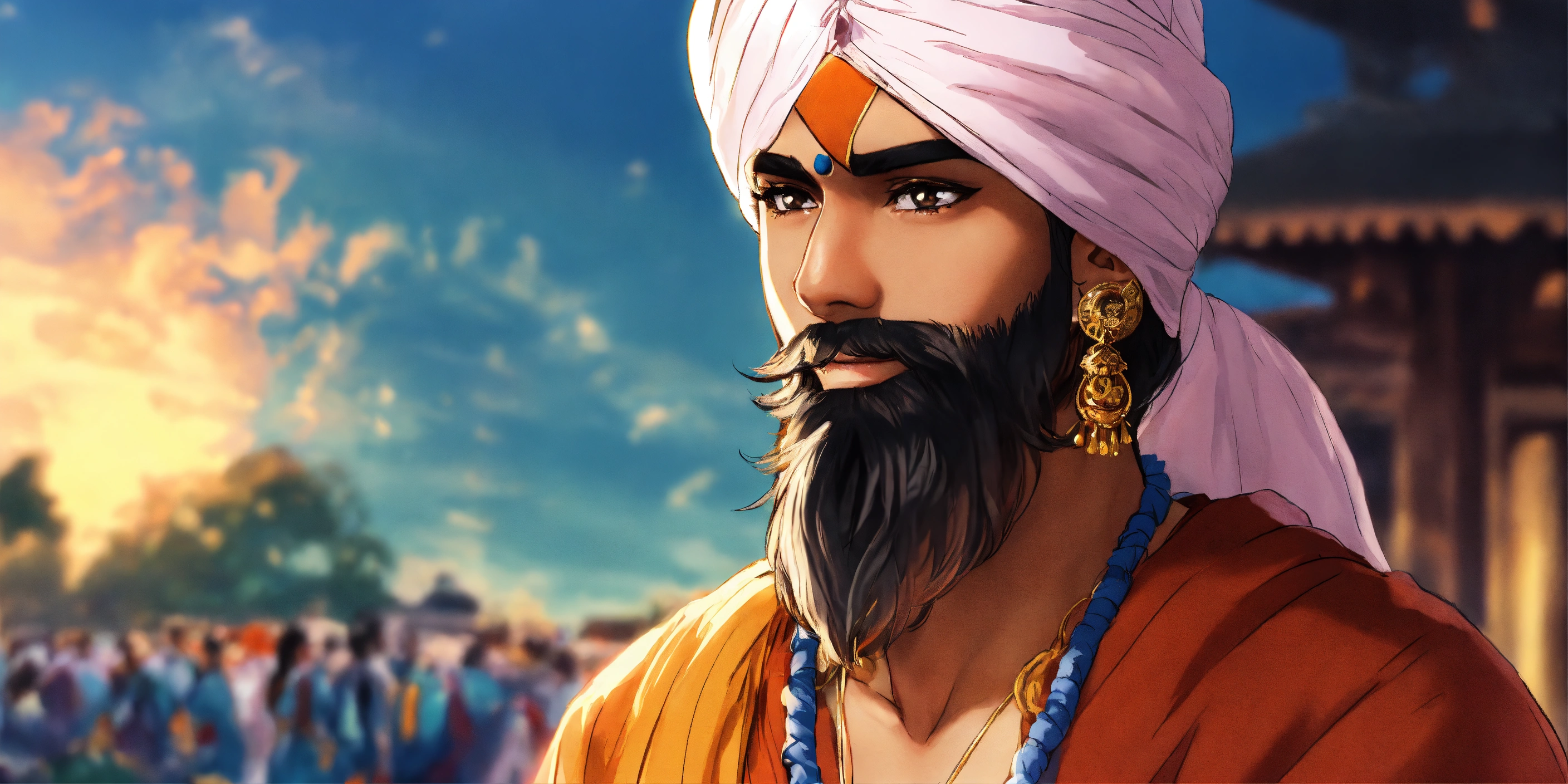 Lexica - Indian turban guy looking at beautifull indian girl with smile ...