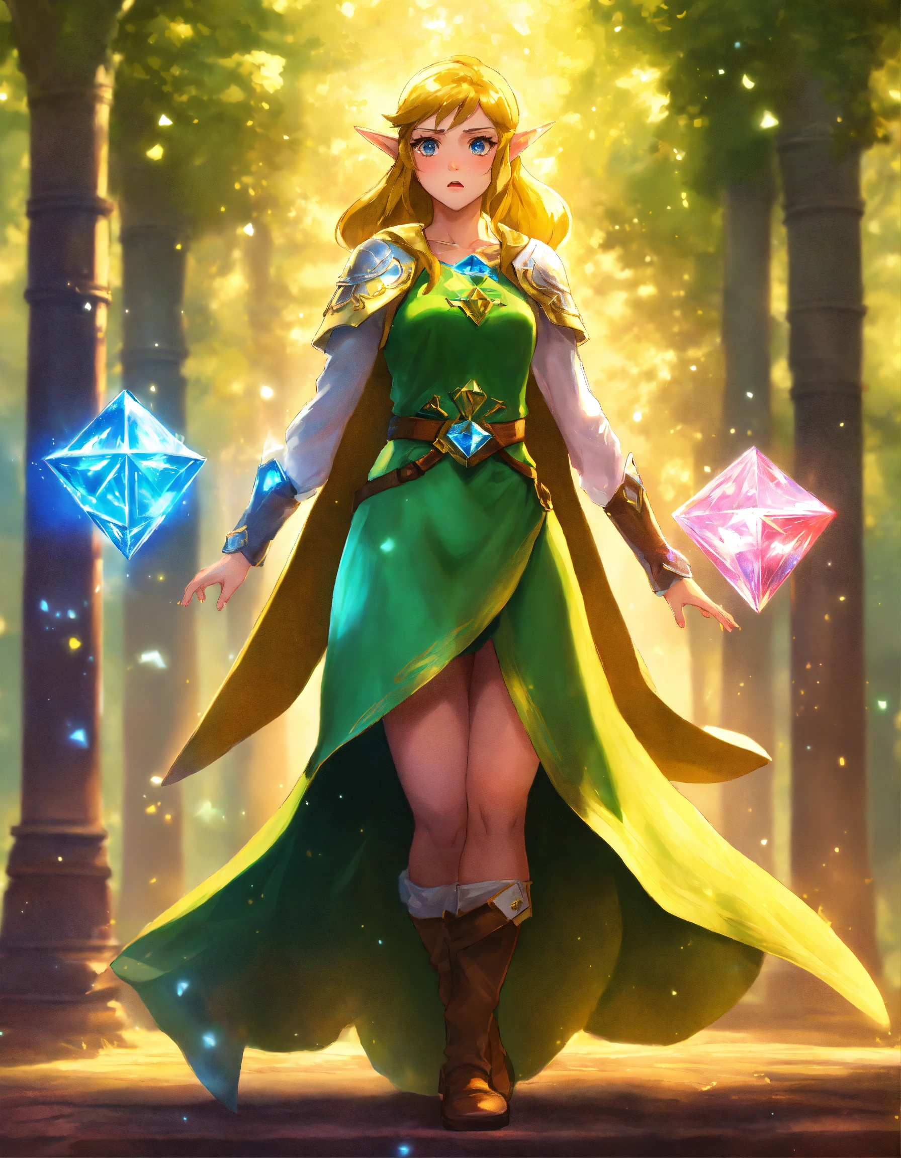 Lexica - Fantasy art full body portrait of magic sparkles from behind ...