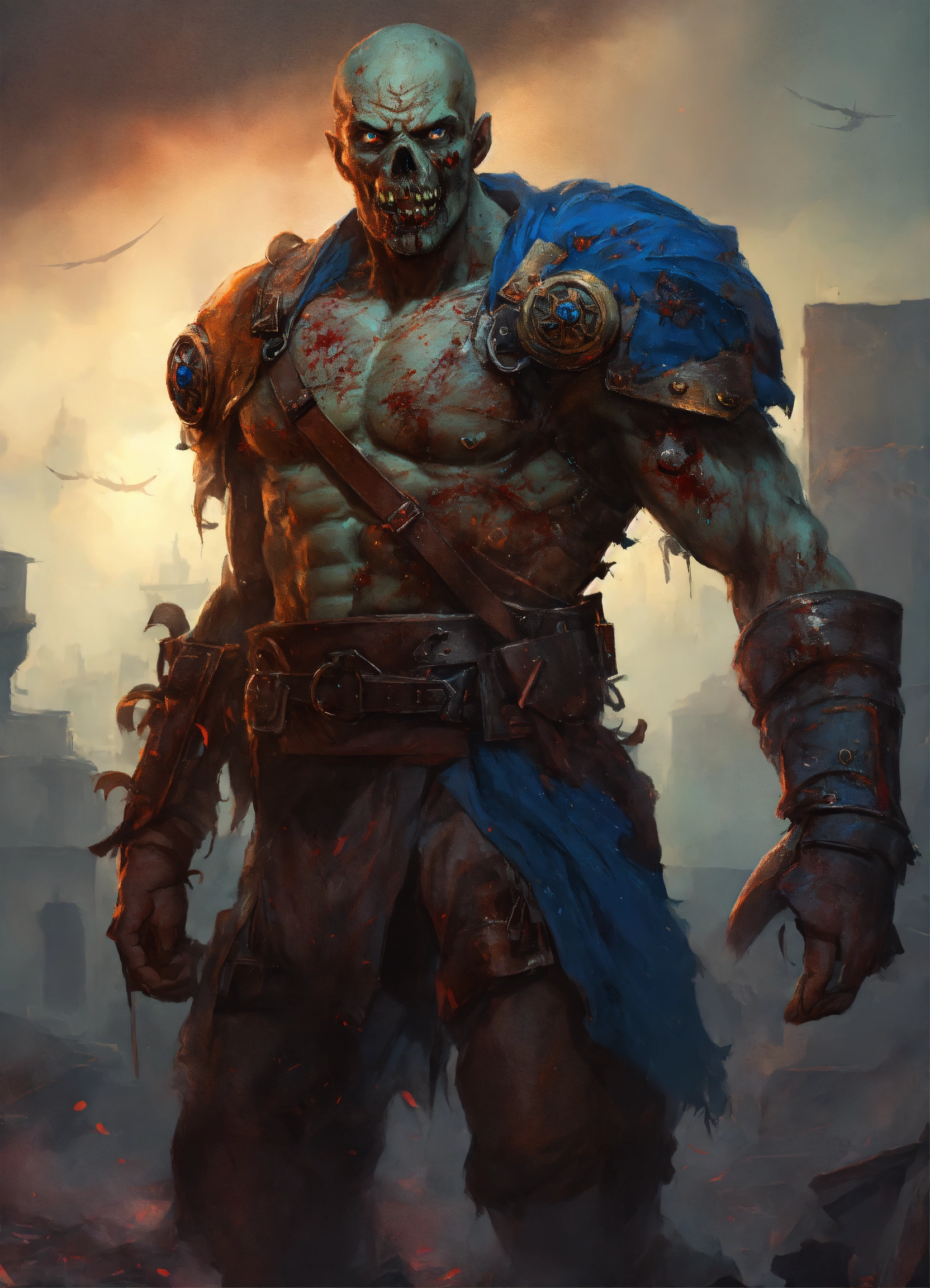 Lexica - Heroic fantasy very strong zombie with blue eyes