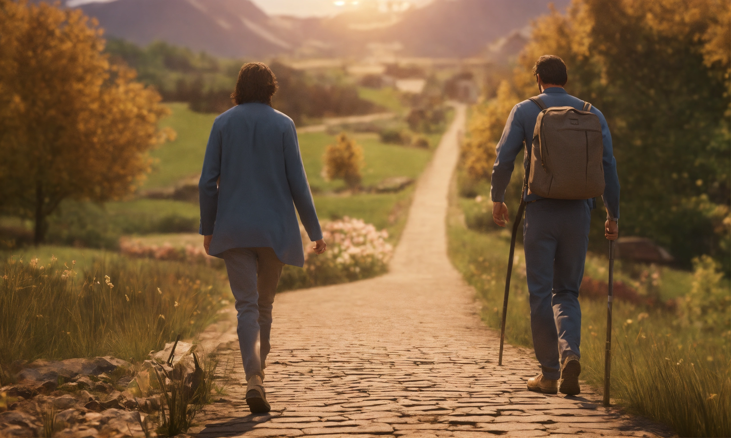 Lexica - Stoic man and woman moving in opposite paths, suffering ...