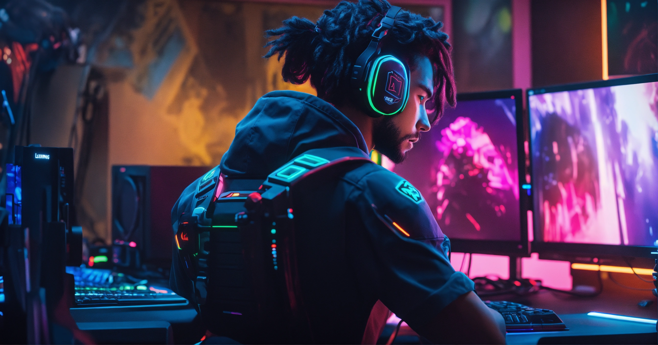 Lexica - Un jeune homme noir métisser avec des cheveux long nattés ...