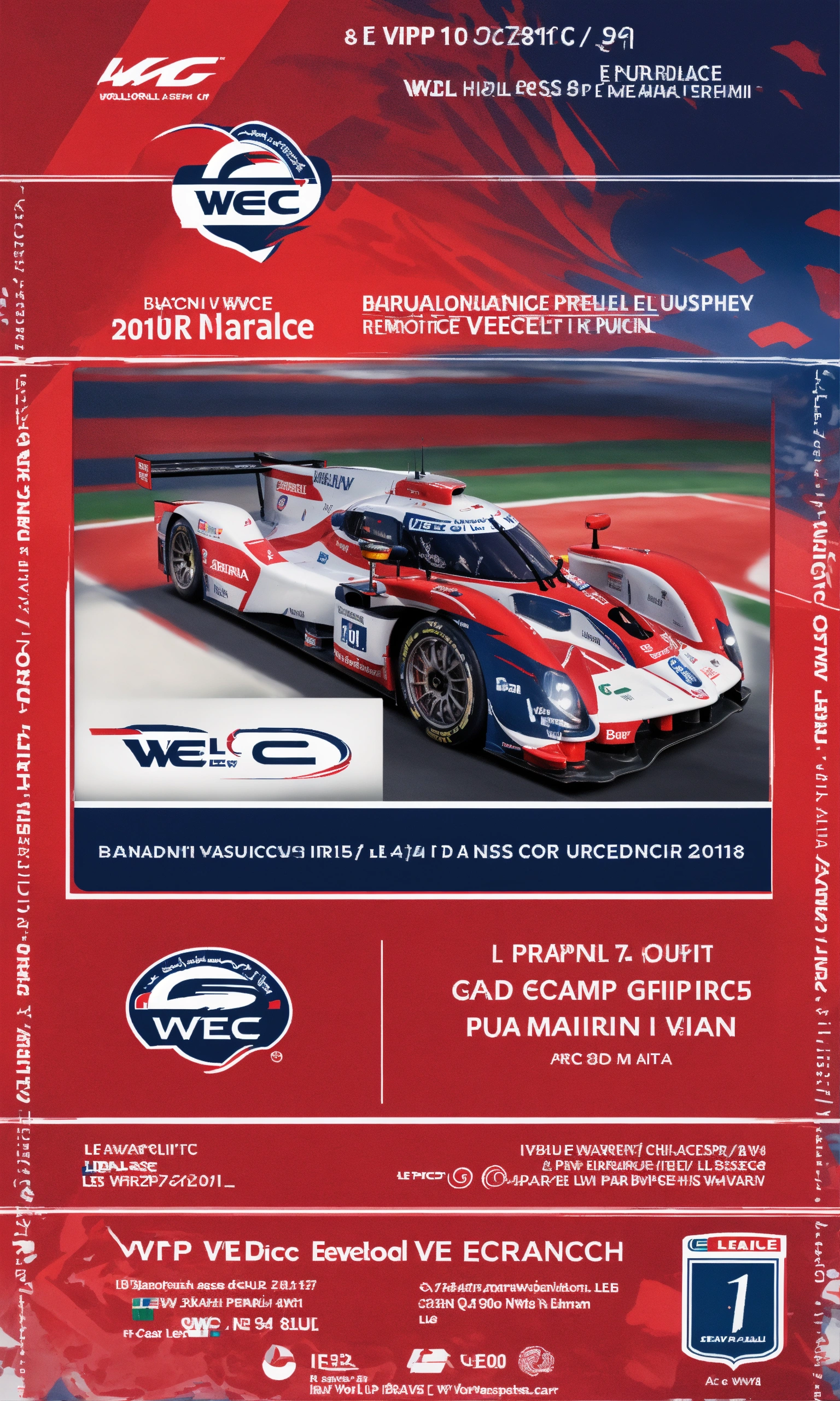 Lexica - WEC World endurance championship card VIP ID pass, red white ...