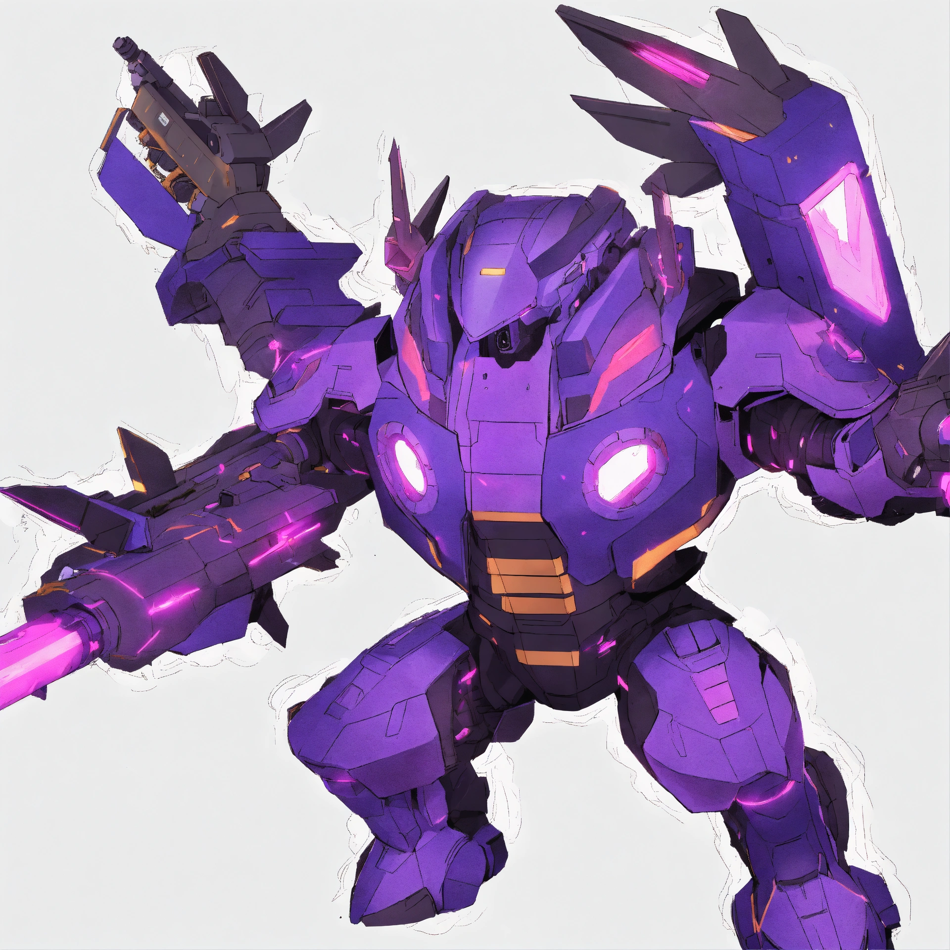 Lexica - An edgy style mecha with a wedge shaped head, high collar ...