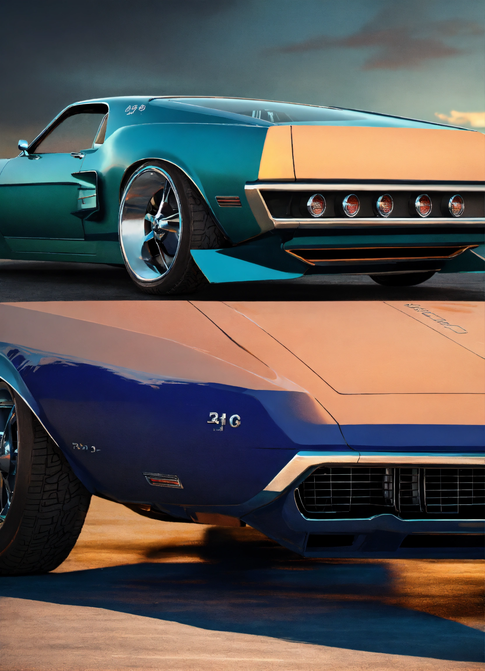 Lexica - Futuristic 1969 Mustang concept ideas.