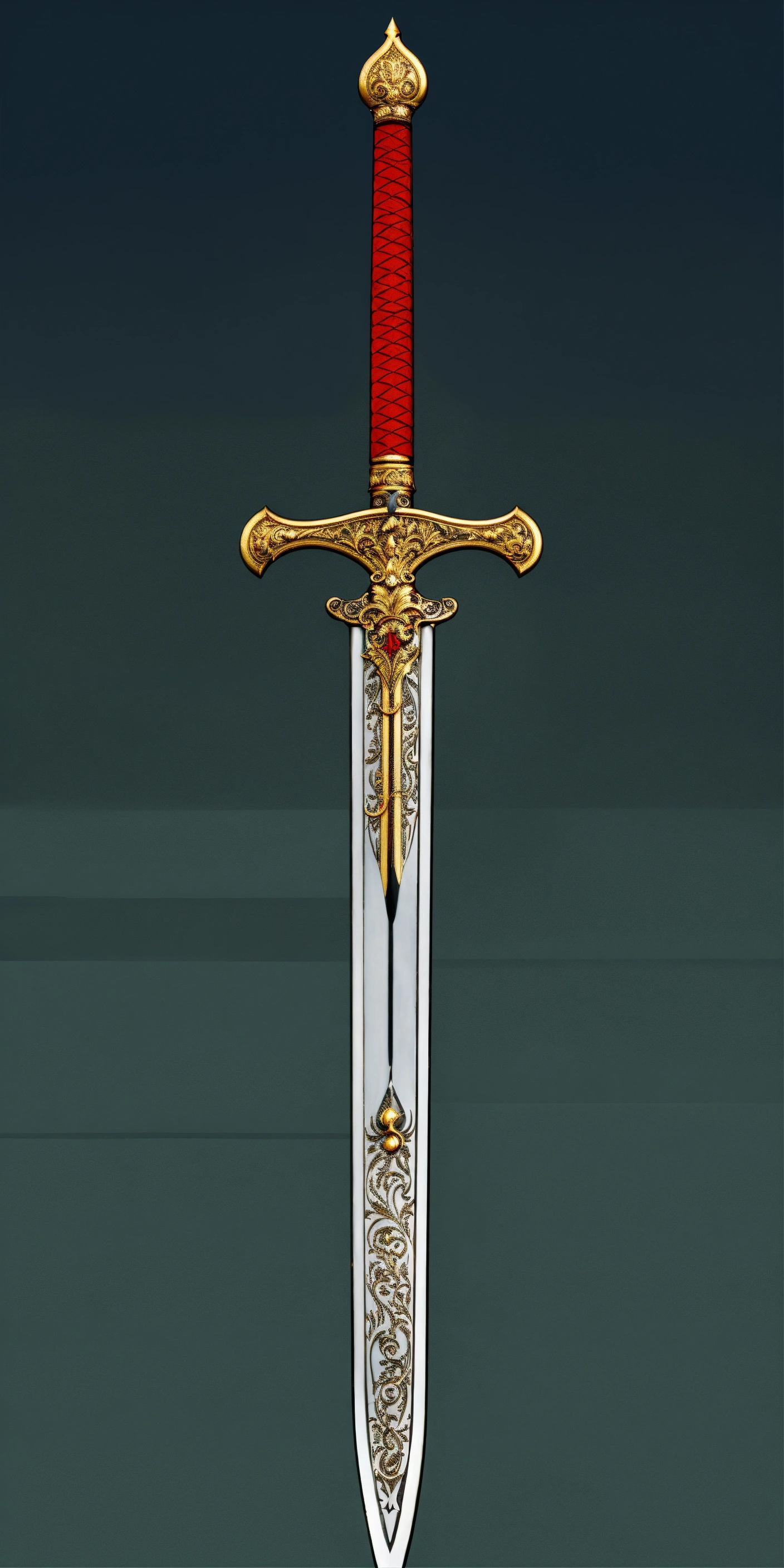 Lexica - Richly decorated long sword, realistic, ultra detailled