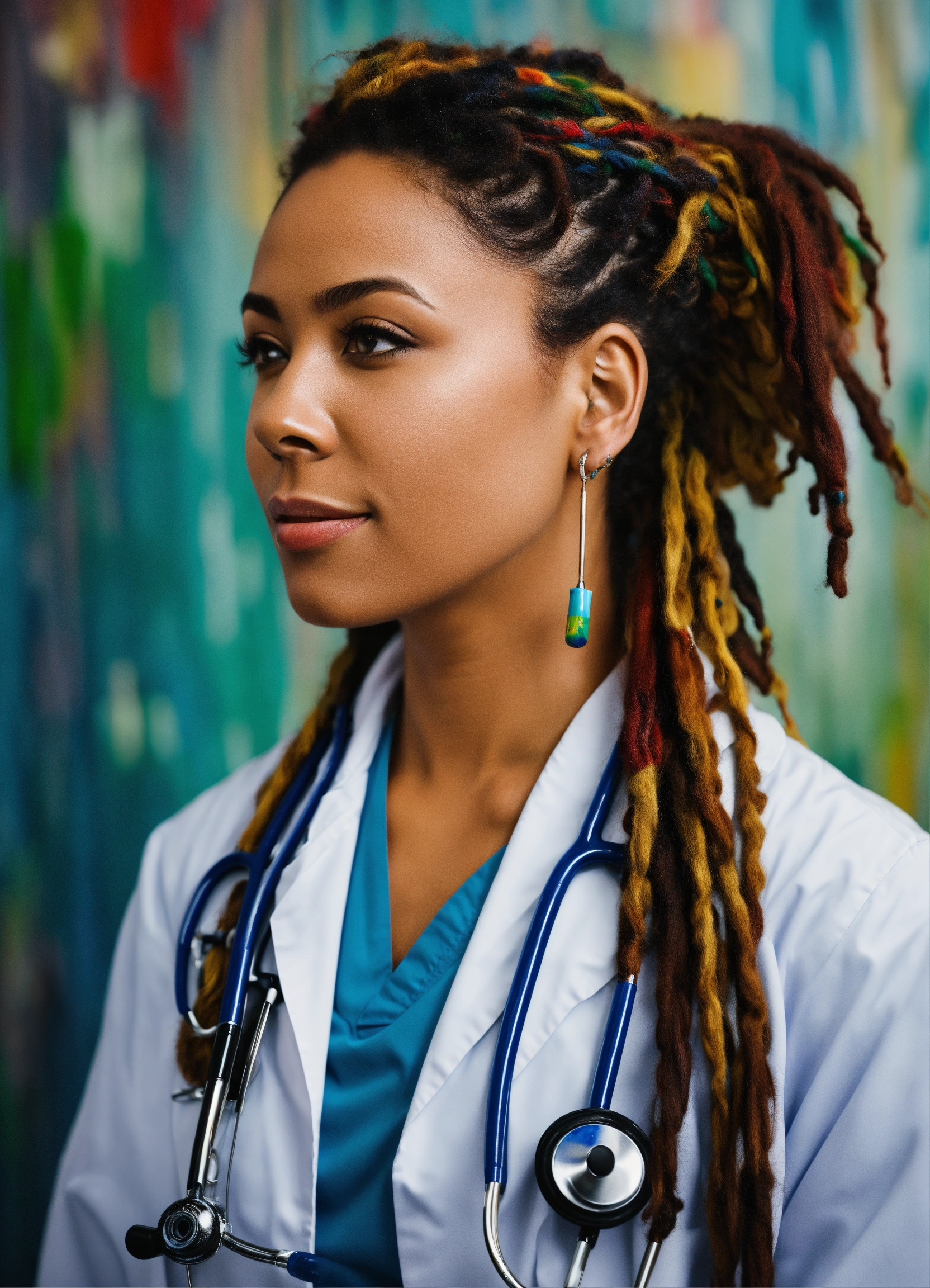 Lexica - Women doctor with dreads painted