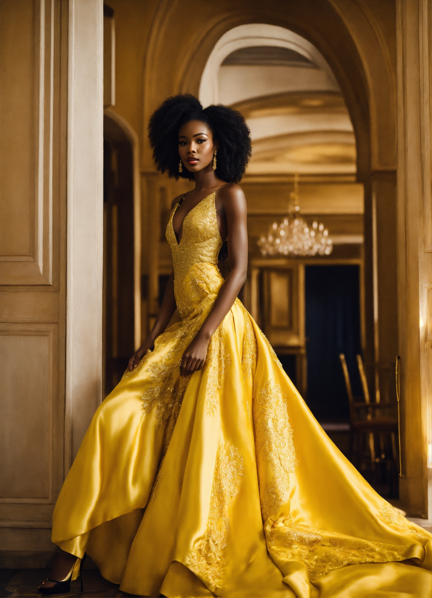 Lexica - A stunning black African woman, with a tall slim figure ...
