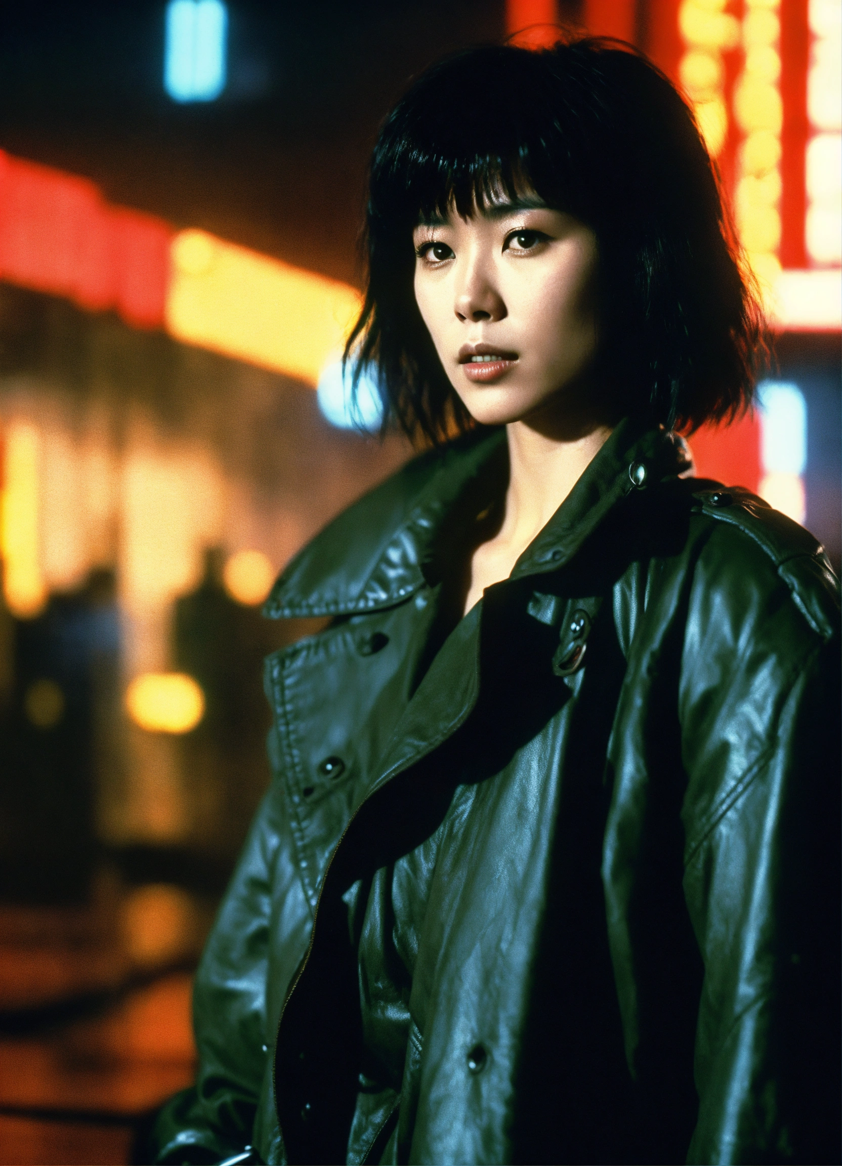 Lexica - Motoko Kusanagi in Blade Runner 1982, neo noir, cyberpunk ...