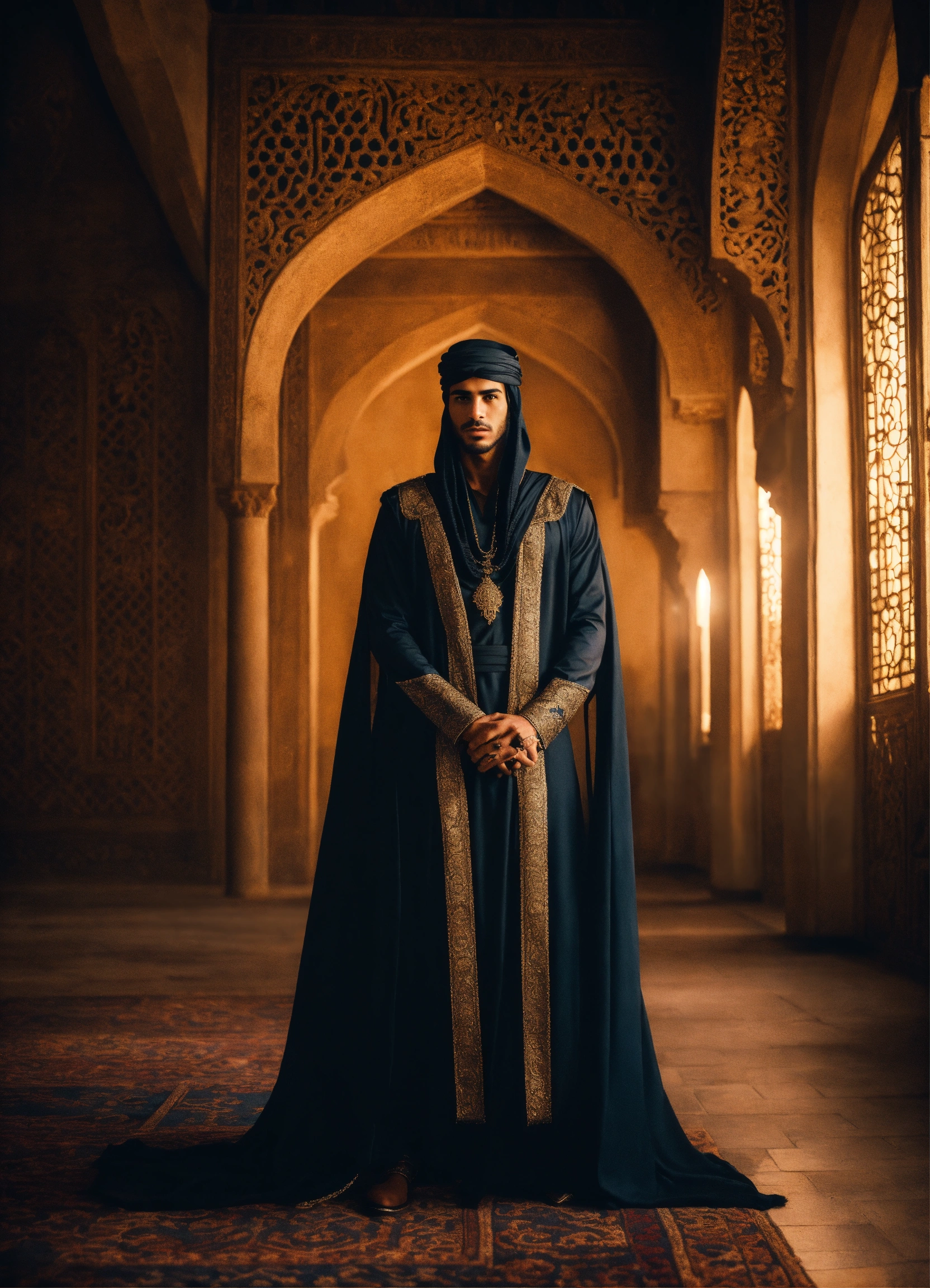 Lexica - Portrait of a young handsome enigmatic Middle Eastern sorcerer ...