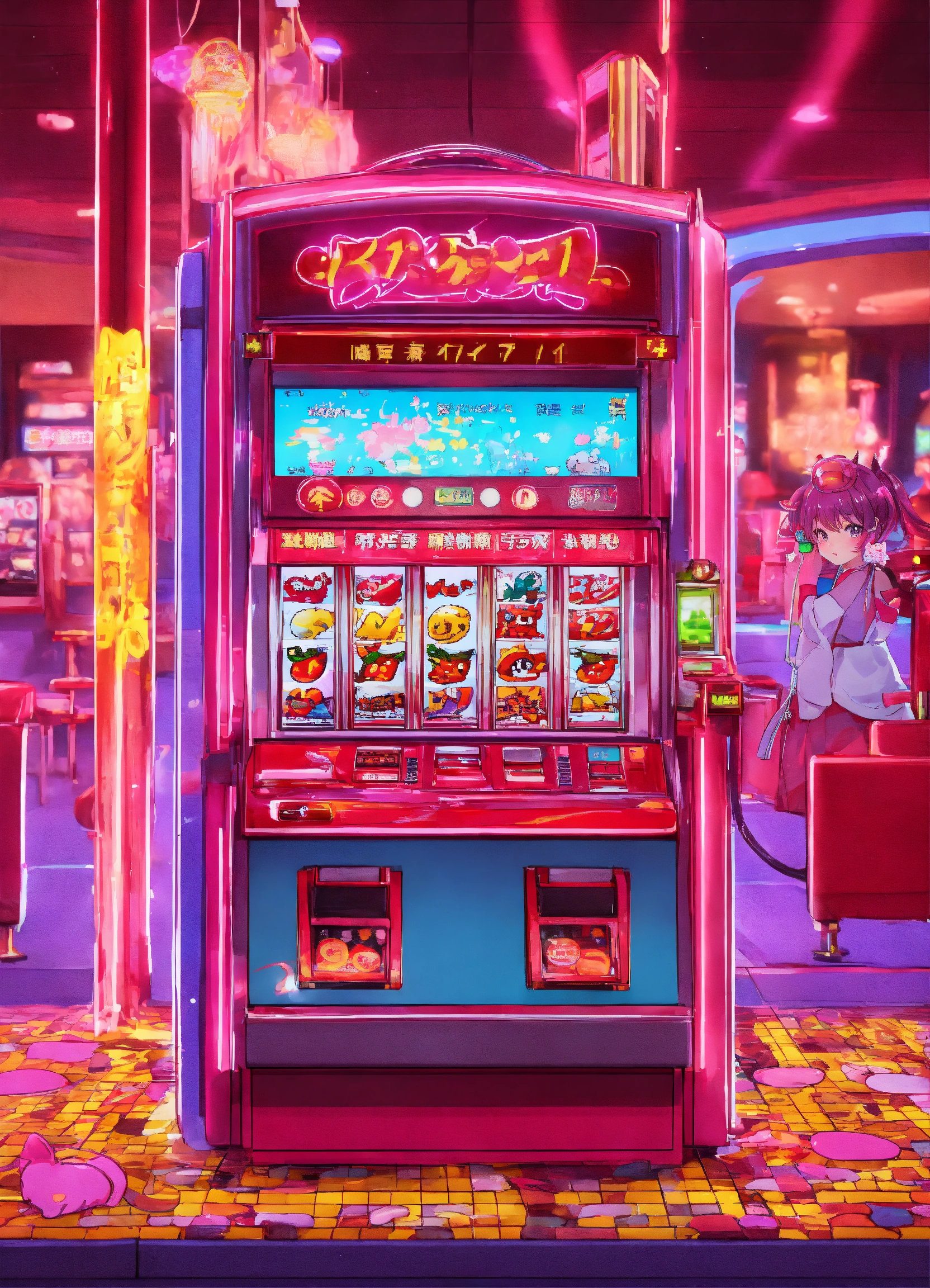 Lexica - Kawaii Anime characters devil slotmachine location，8k and ...