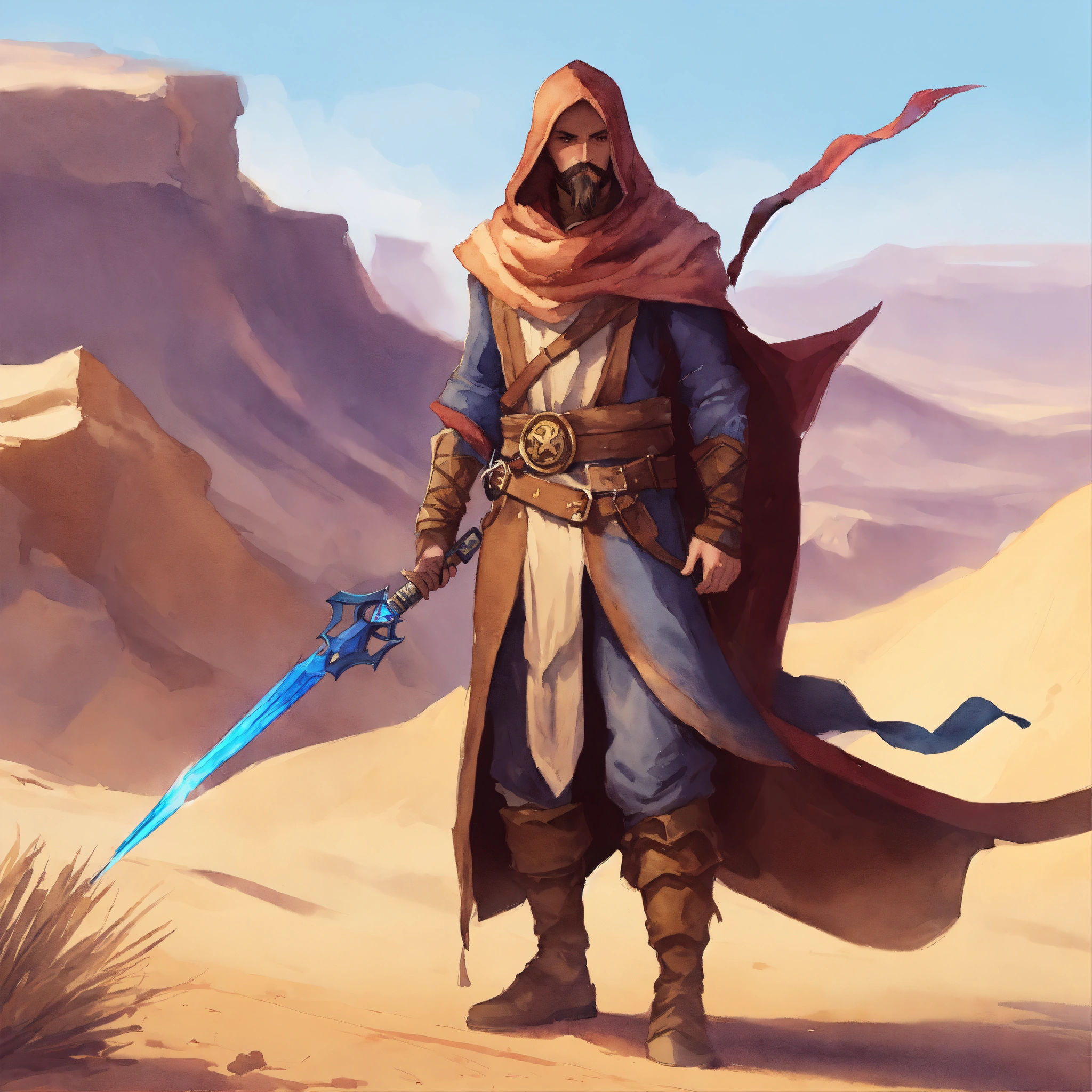 Lexica - Fantasy medieval desert assassin sorcerer, game icon, fantasy ...