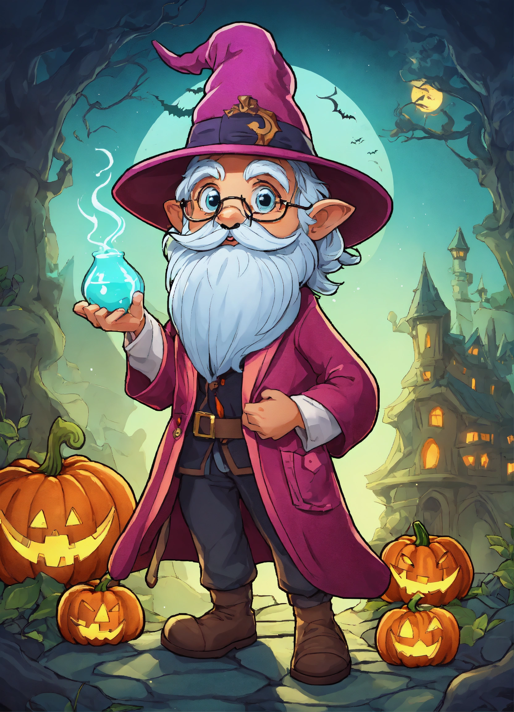Lexica - Generate a cute The Mad wizard Scientist in Haloween stunning ...