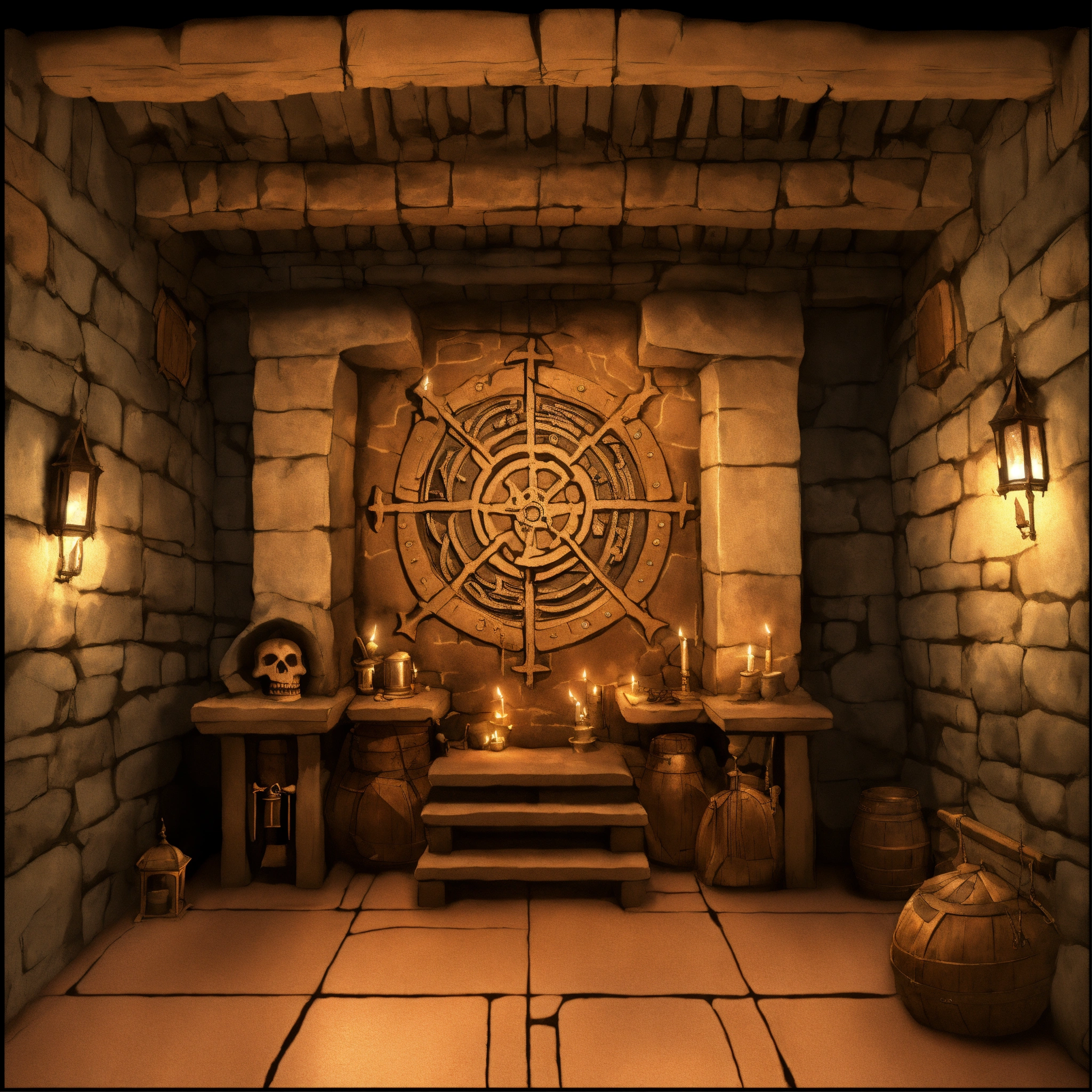 Lexica - Roleplay floorplan of a castle crypt dungeon