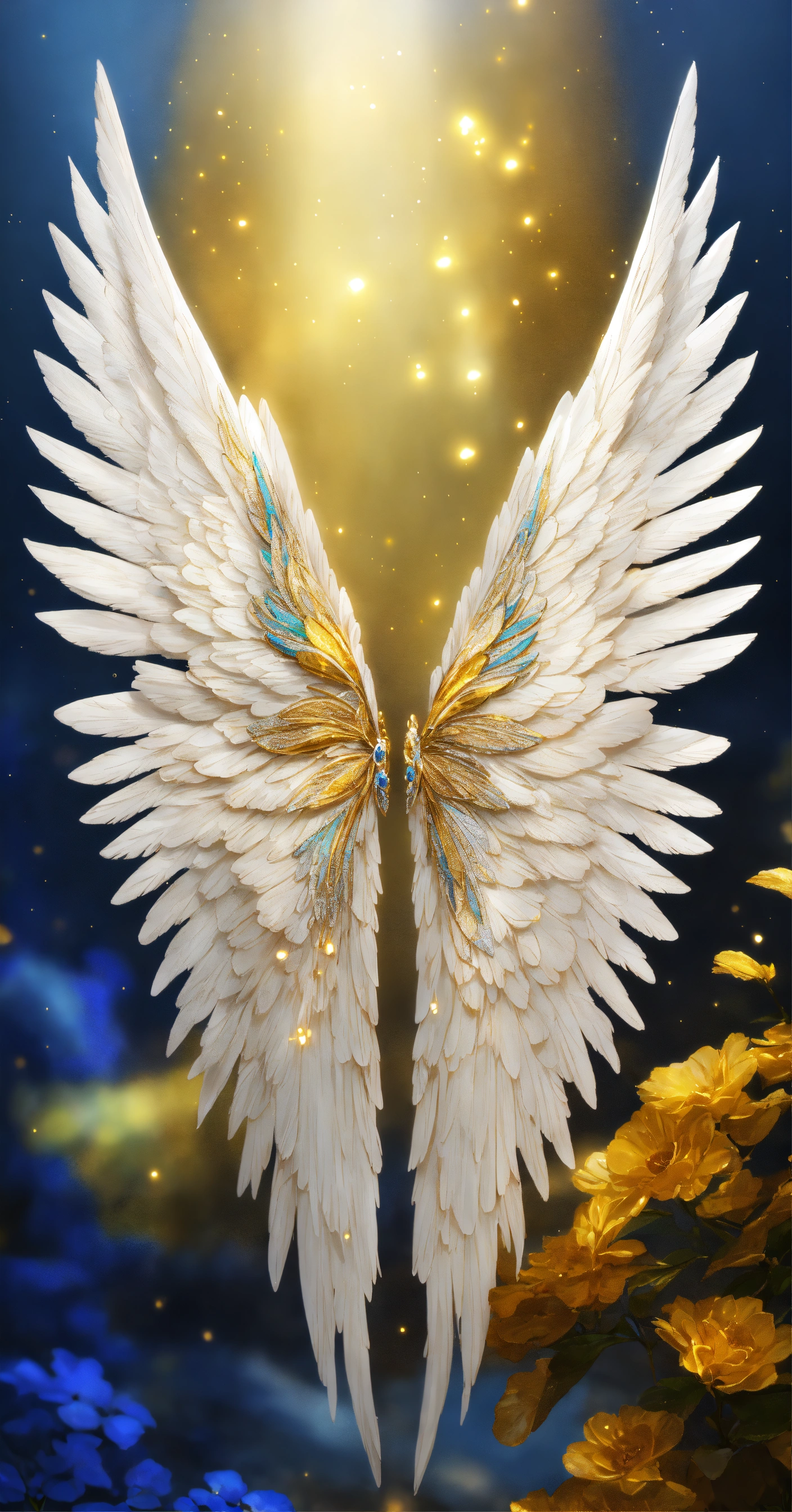 Lexica - Beautiful and perfect small angel wings in white, detailed and ...