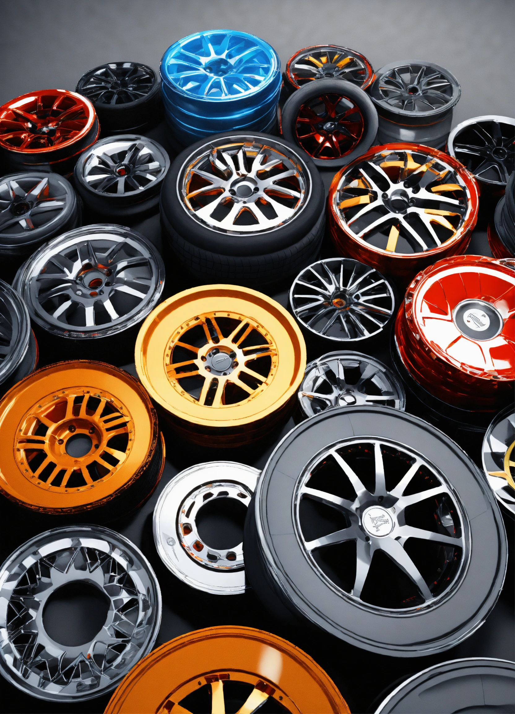Lexica - Wheels pattern, rims, rendered in unreal engine, technology ...