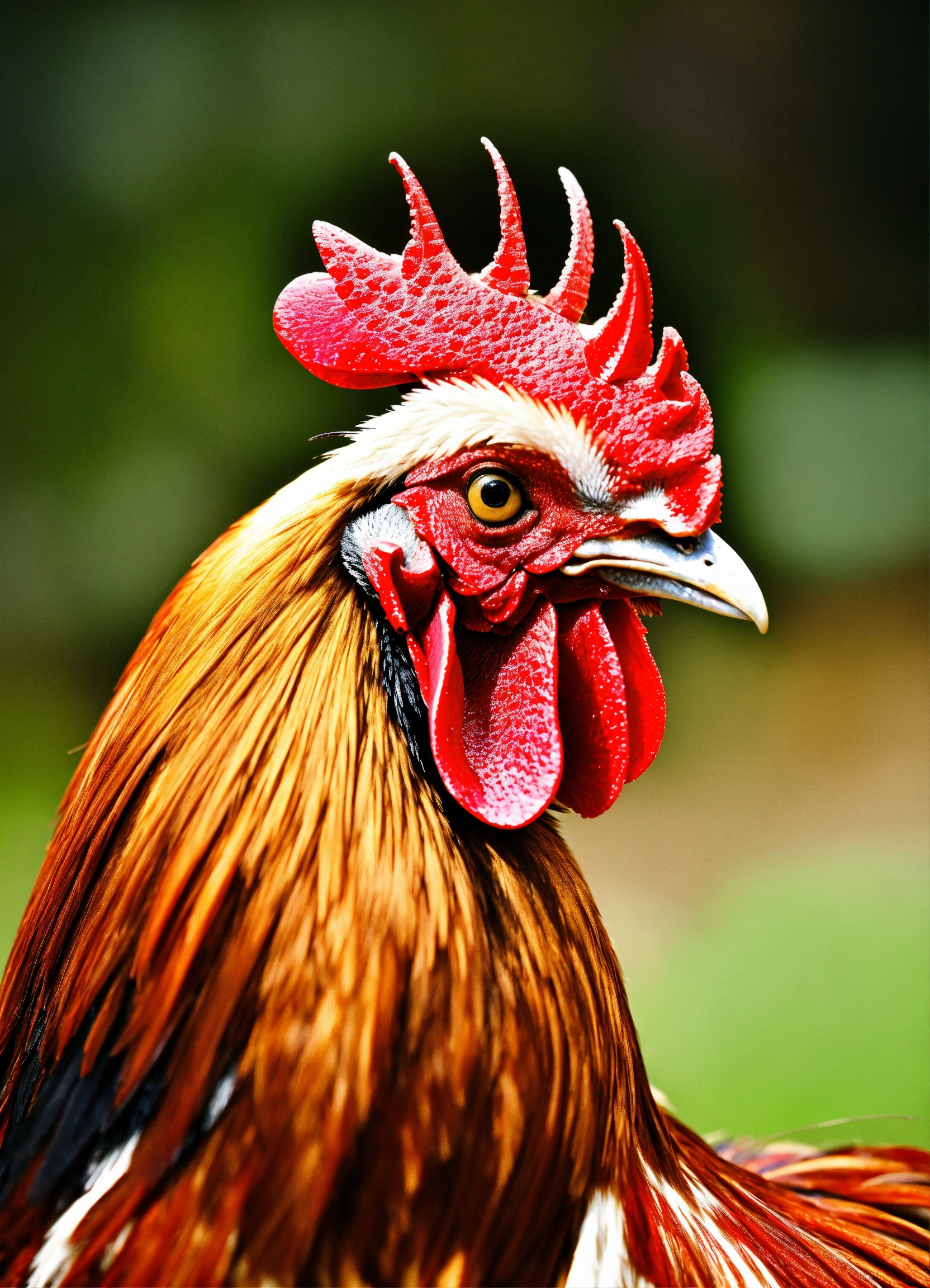 Lexica - Rooster comb zoomed in