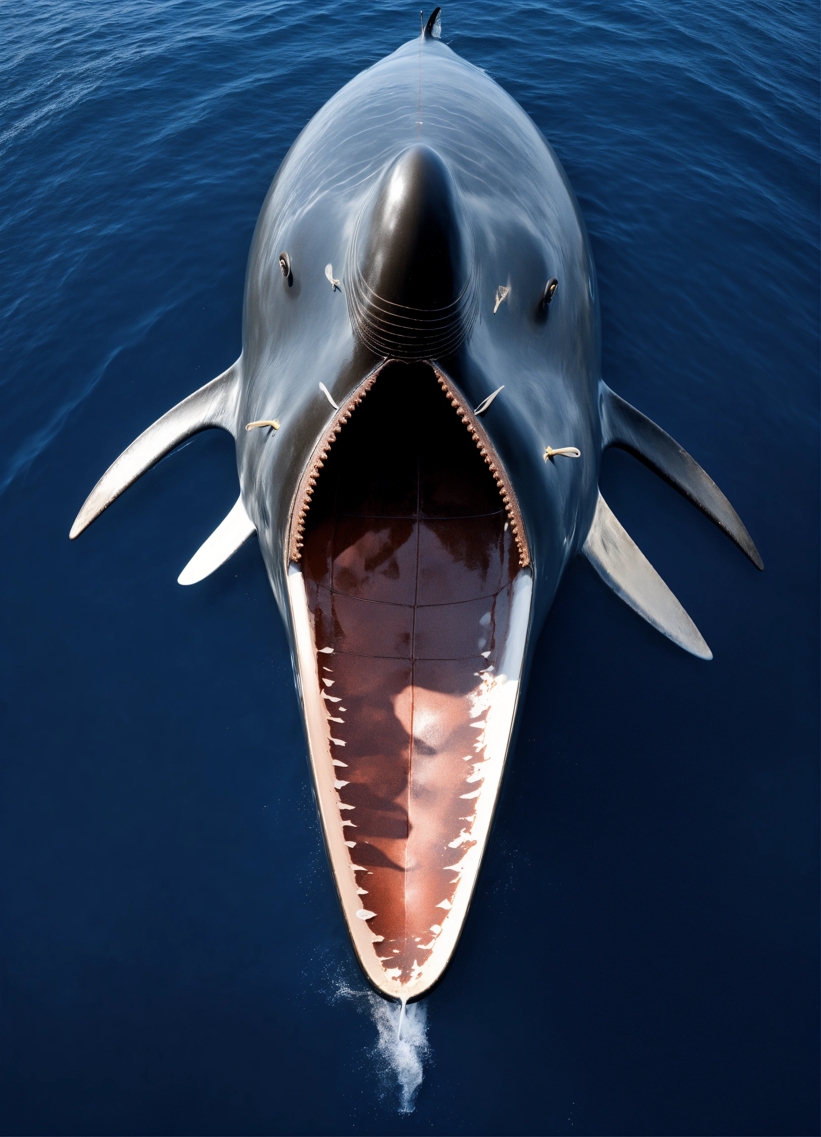 Lexica - Sperm whale head from above photo realistic 3d