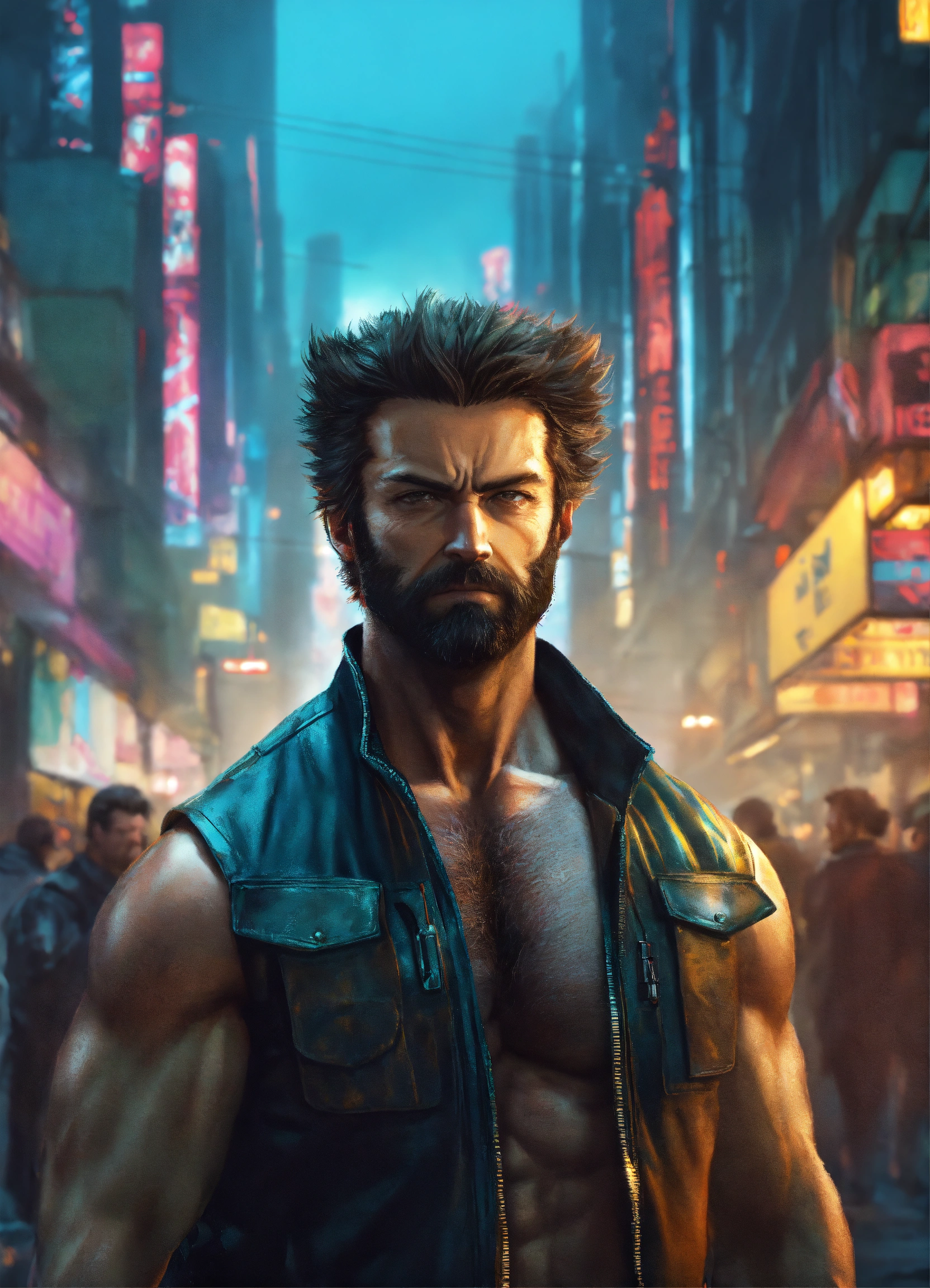 Lexica - Young With Wolverine hairy and beard, is Wolverine of X-Men in ...