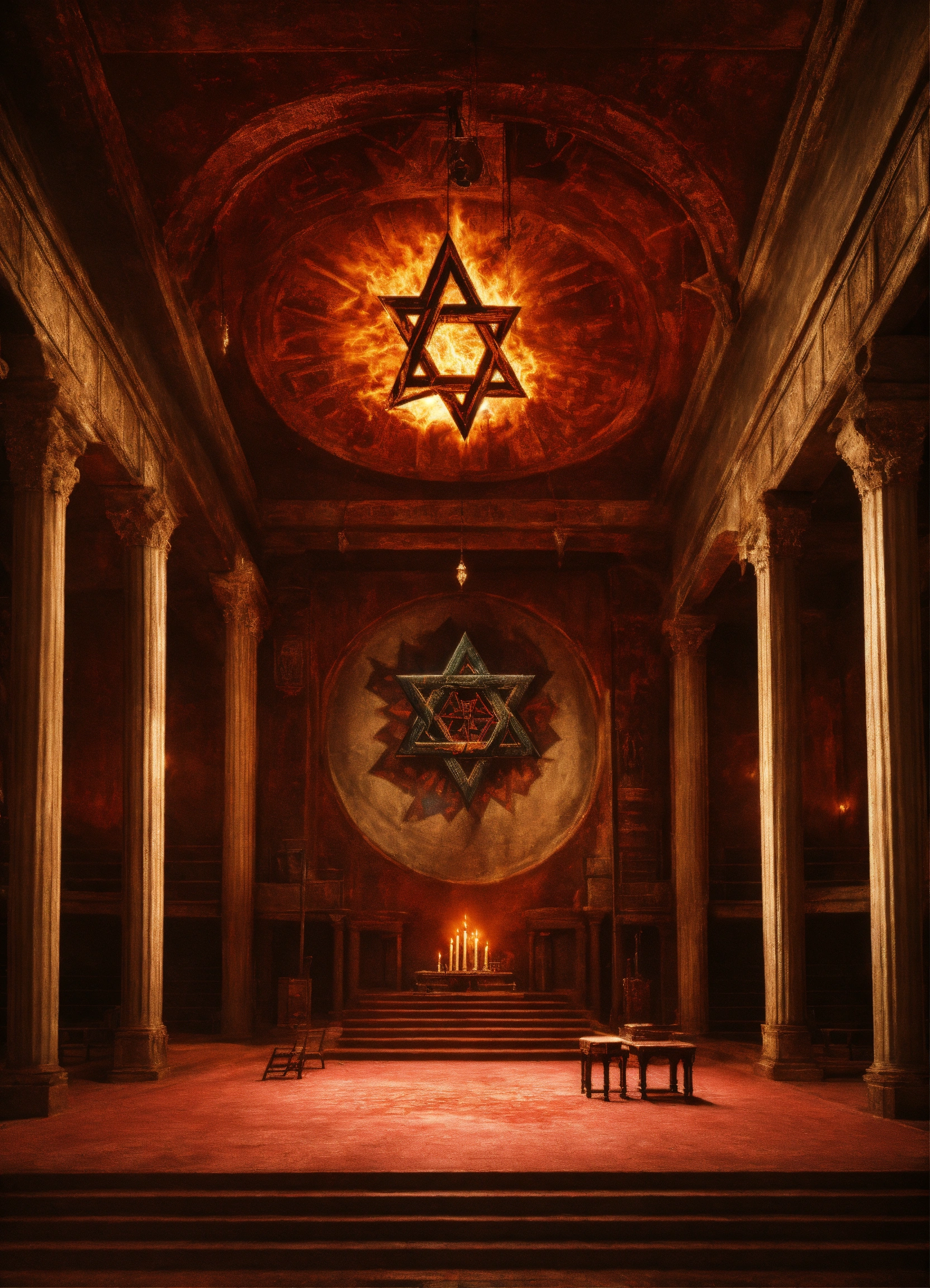 Lexica - Evil demonic Synagogue of Satan, star of david, Israeli flag ...