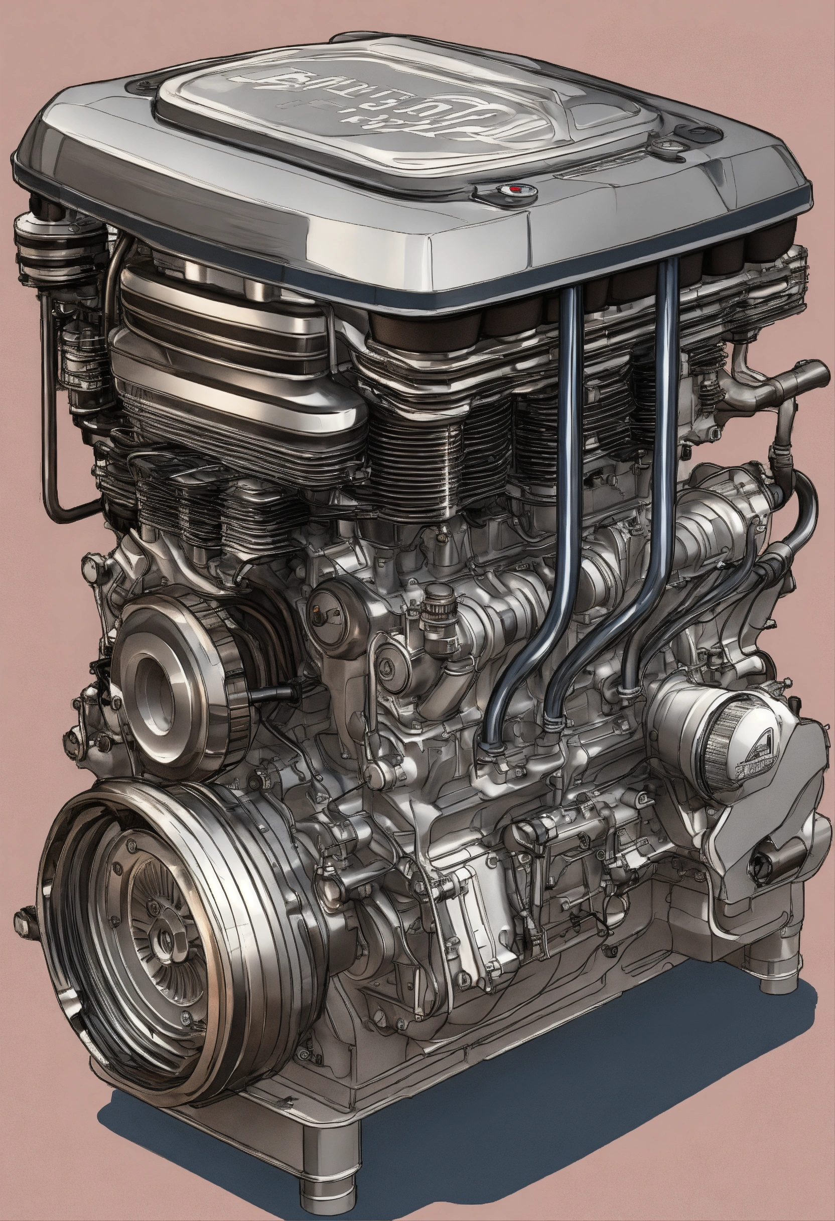 Lexica - Sketch of an V8 Racing engine
