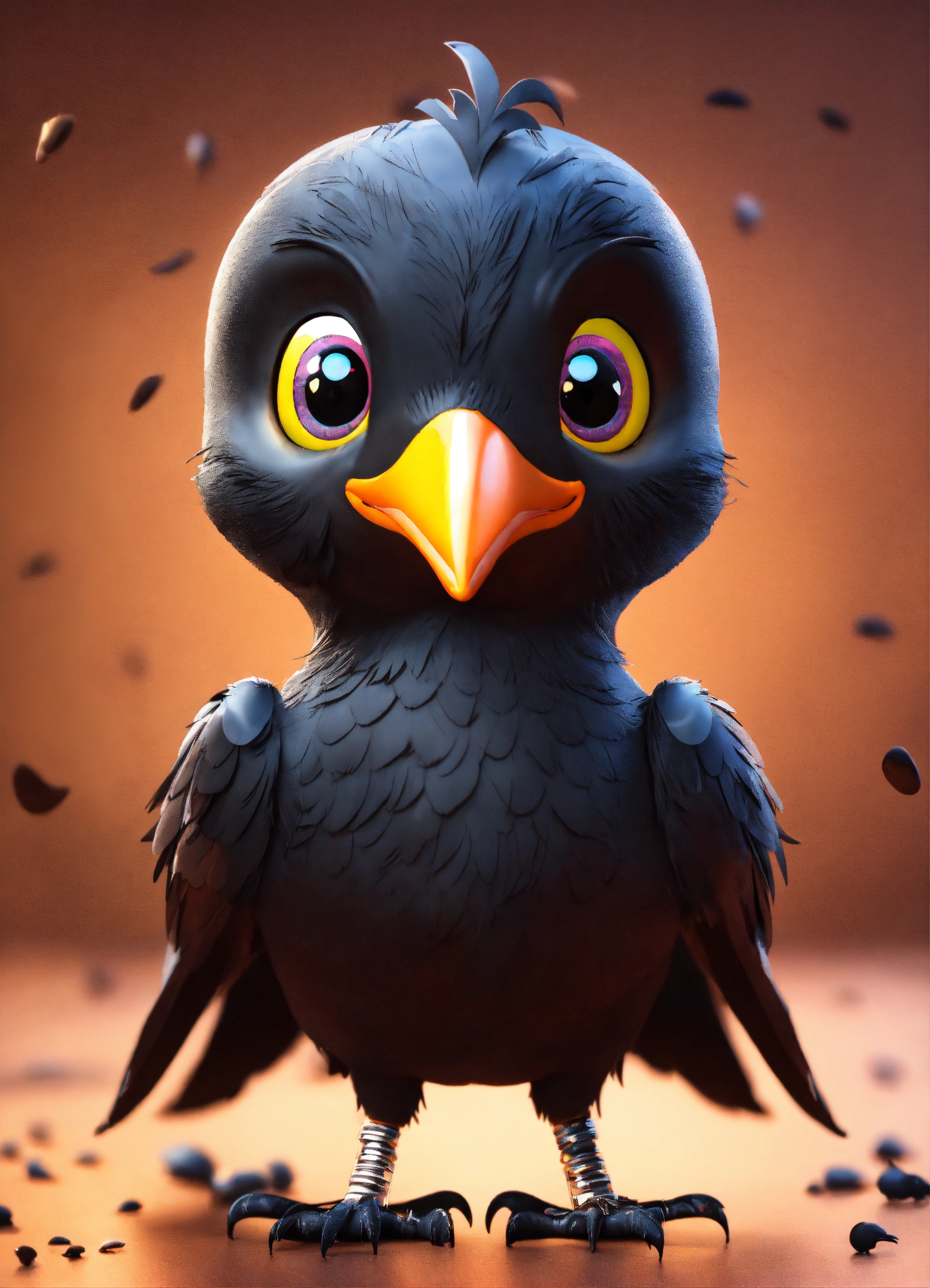 Lexica - Create a cute and cute baby crow with cute eyes, looking in ...