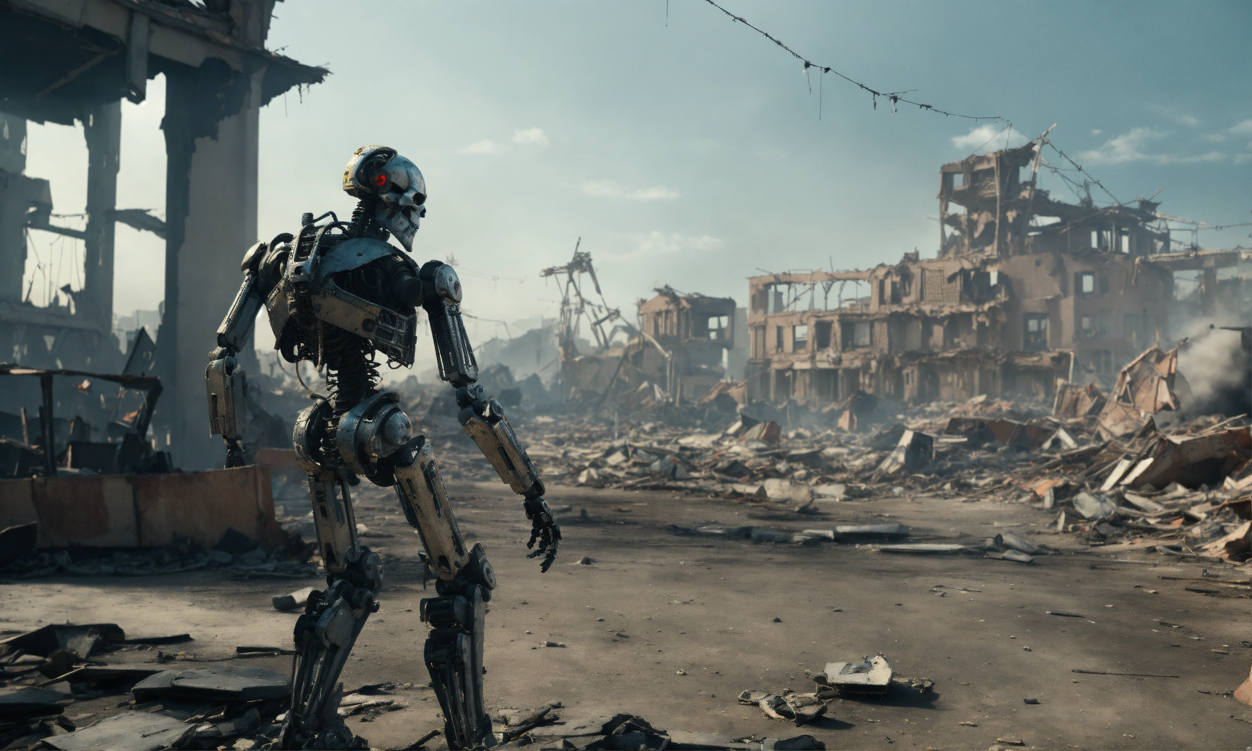 Lexica - Final Scene of a Robot Emperor from a mechanized post-disaster ...