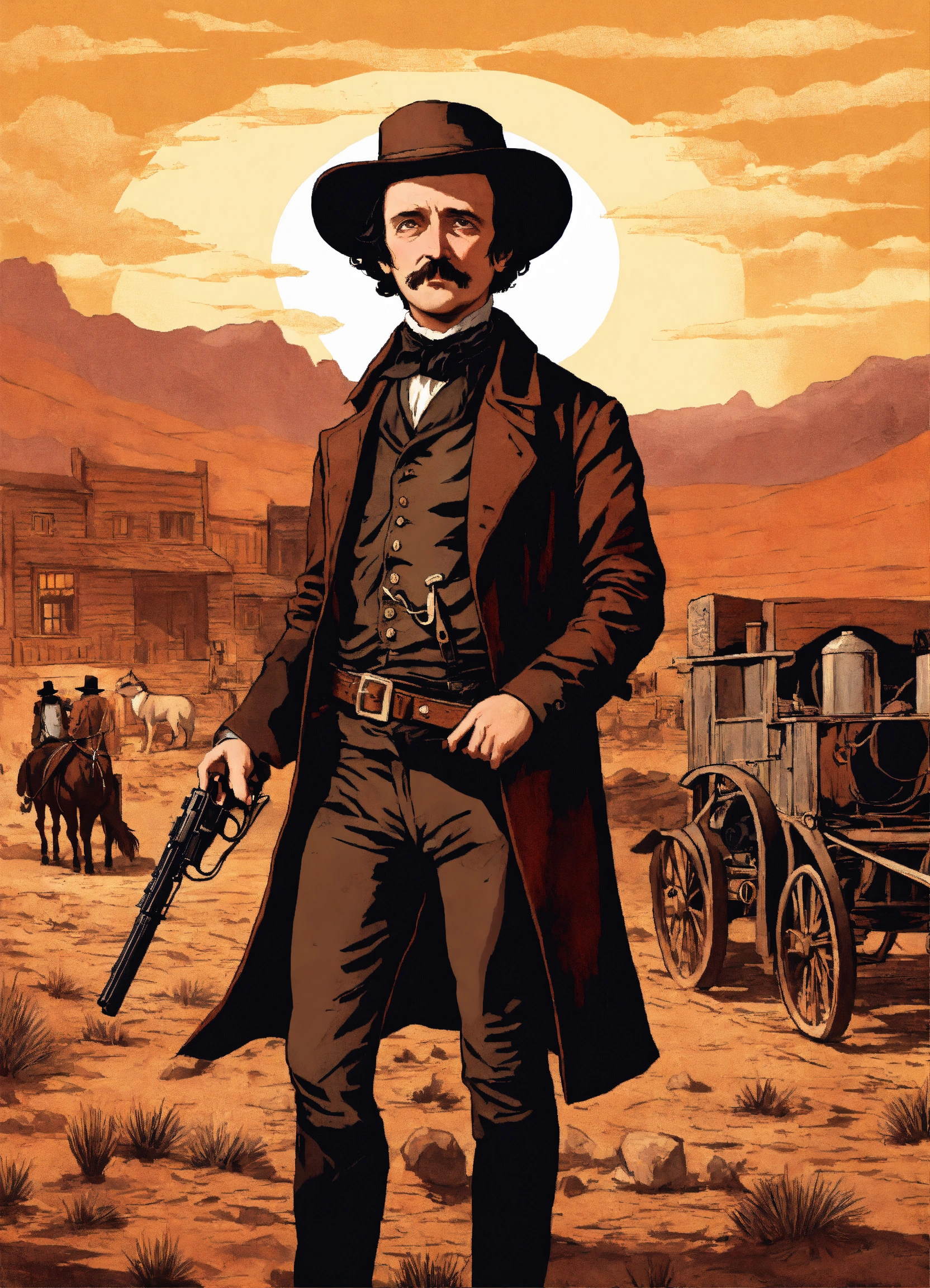 Lexica - Edgar Allan Poe as an outlaw gunfighter in the Old West ...