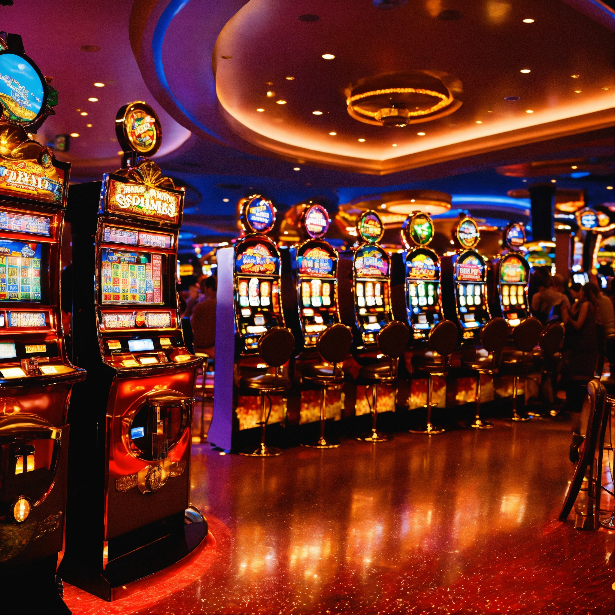 Lexica - A photo of a slot machine in a casino. The slot machine is ...