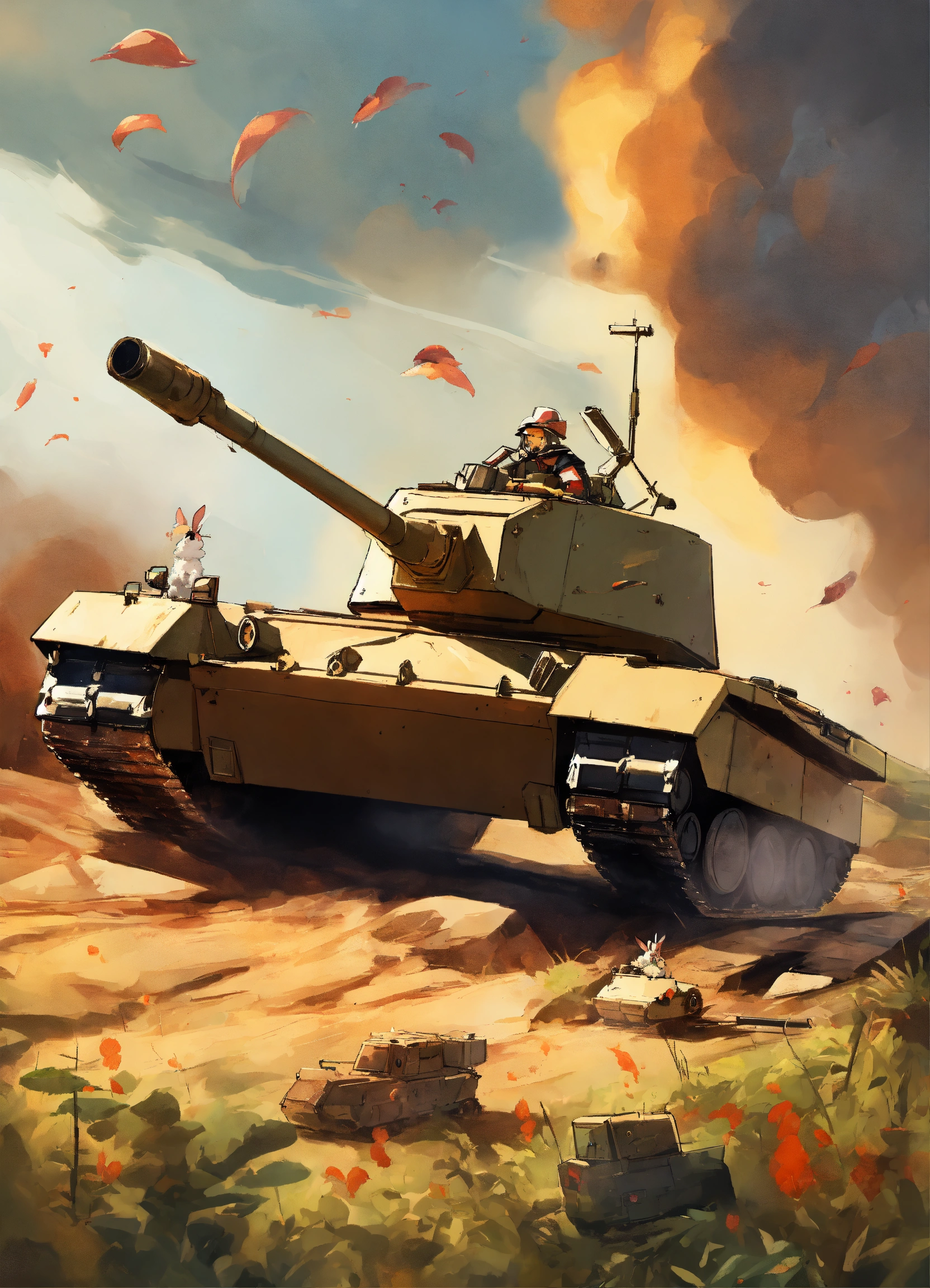 Lexica - A force of rabbits on tanks storms a fortress