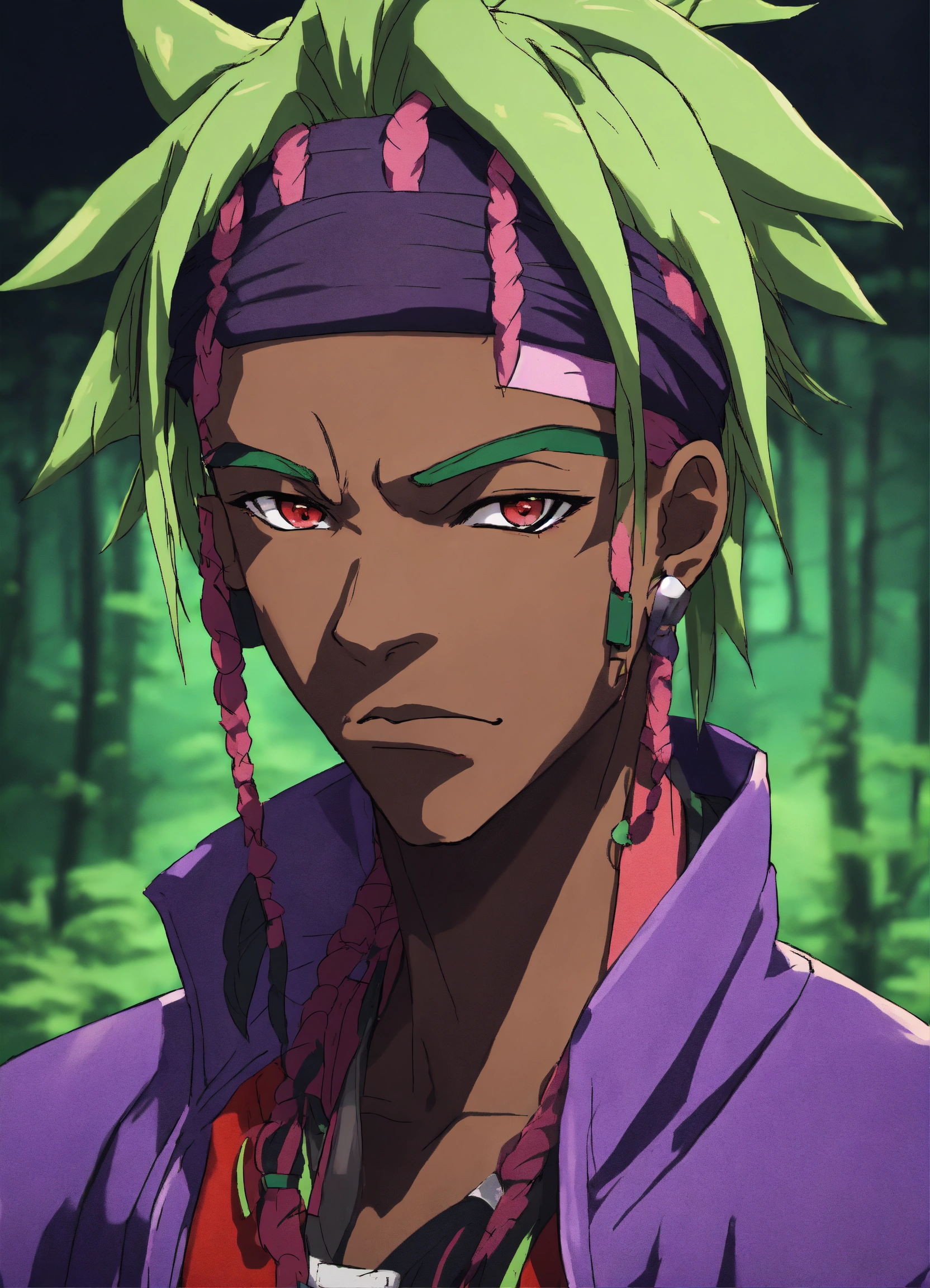 Lexica - African Naruto sage mode Chinoike anime character, fit build ...